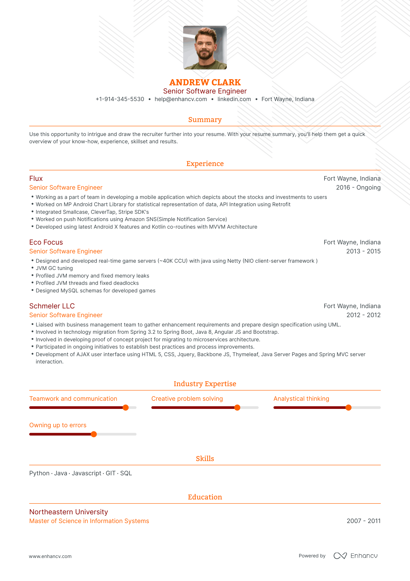 Senior Software Engineer Resume Examples & Guide for 2023 (Layout ...