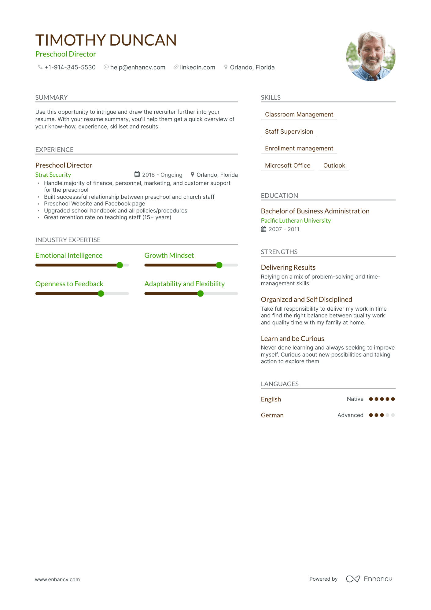 Preschool Director Resume Examples & Guide for 2023 (Layout, Skills ...