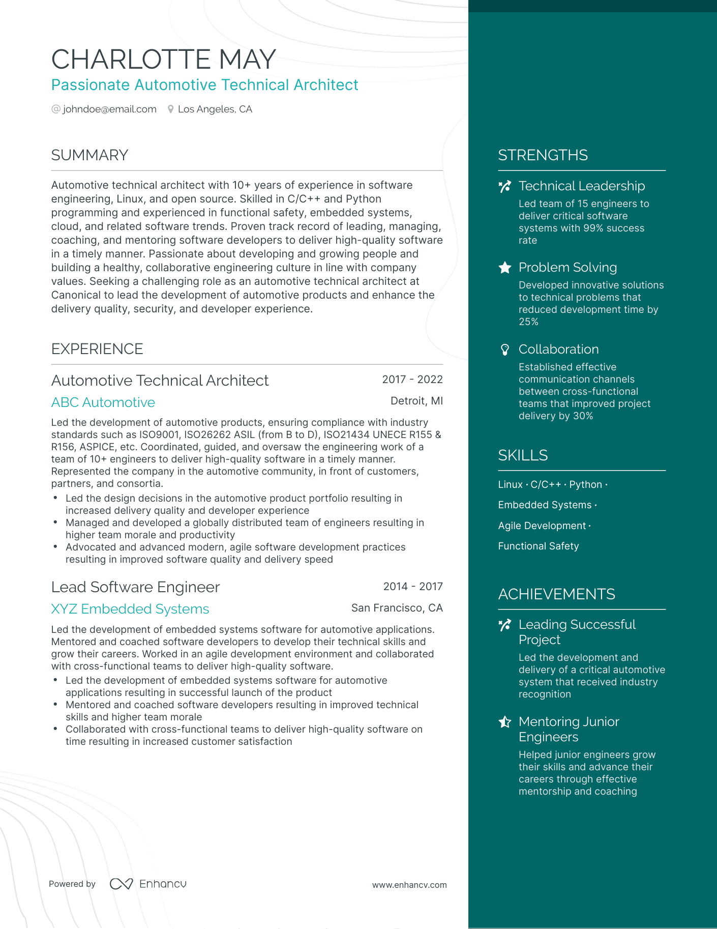 5 Automotive Engineering Resume Examples & Guide for 2024