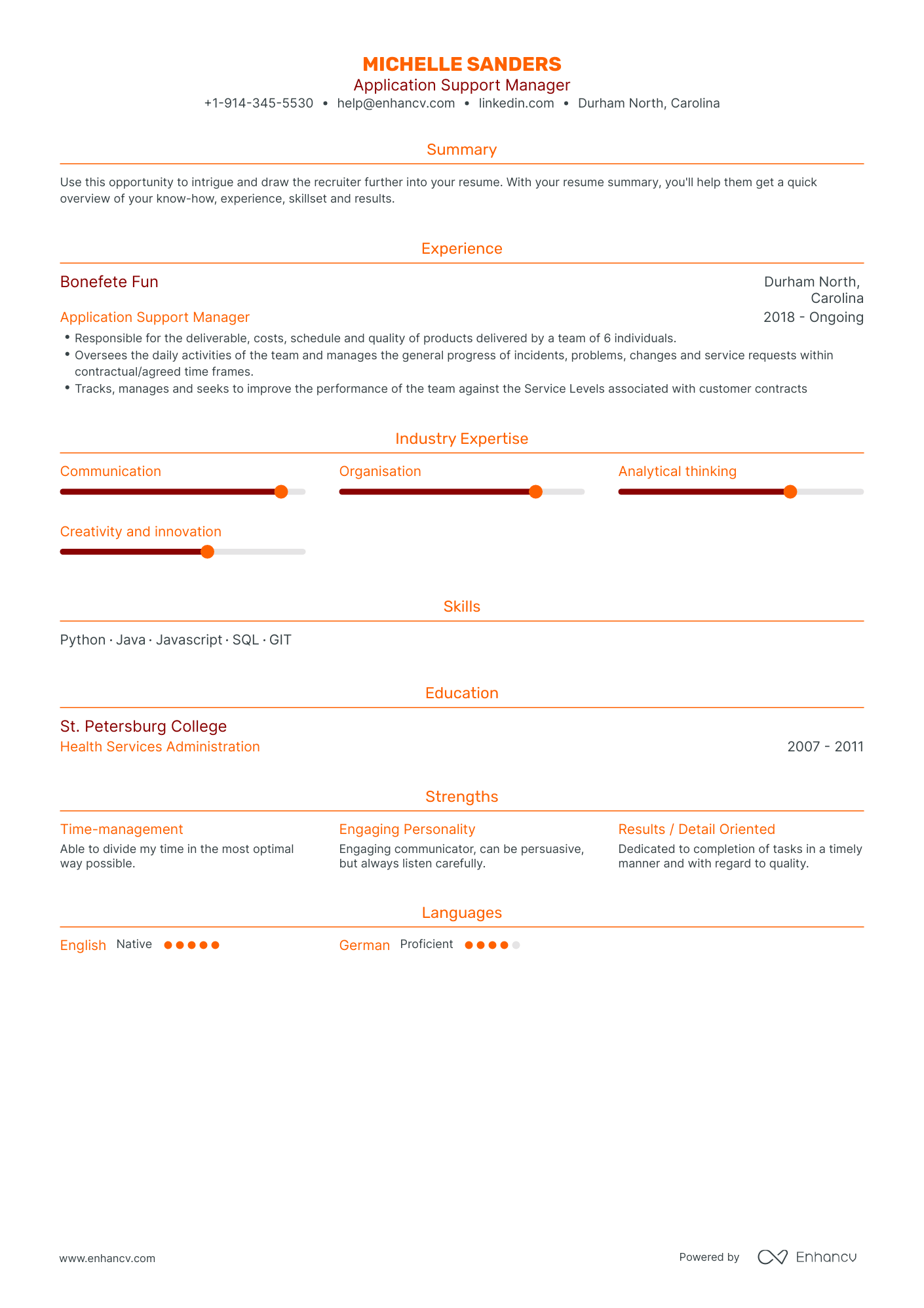 Application Support Manager Resume Examples & Guide for 2023 (Layout ...