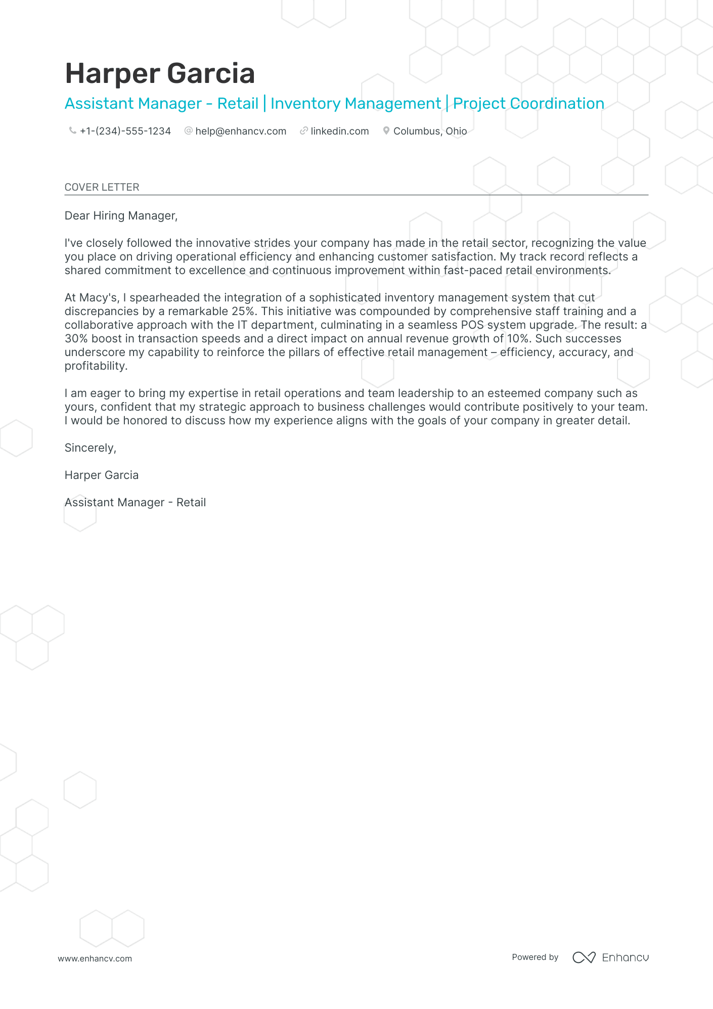 21 Professional Retail Cover Letter Examples and Template for 2025 ...