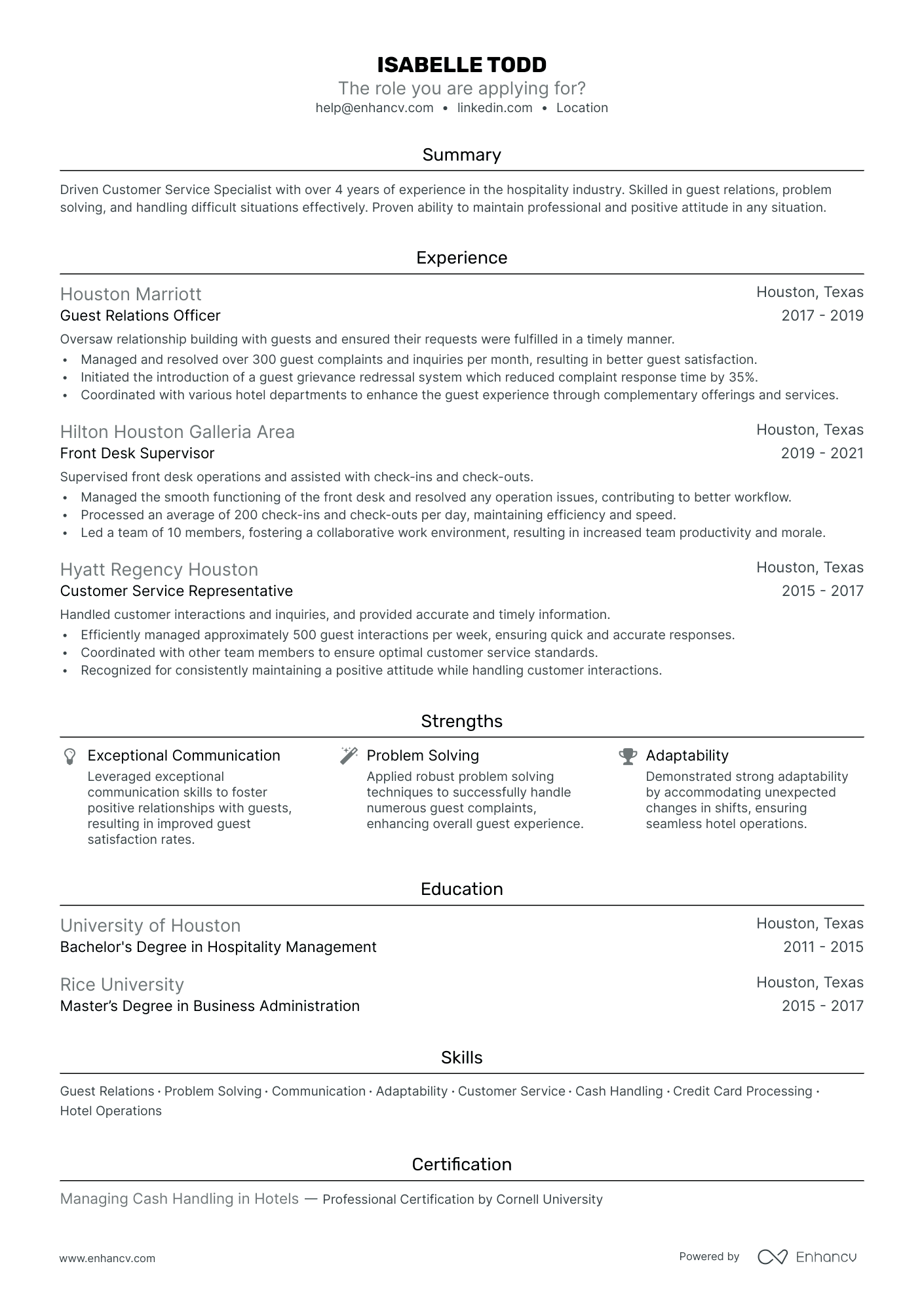 5 Front Desk Agent Resume Examples & Guide for 2024