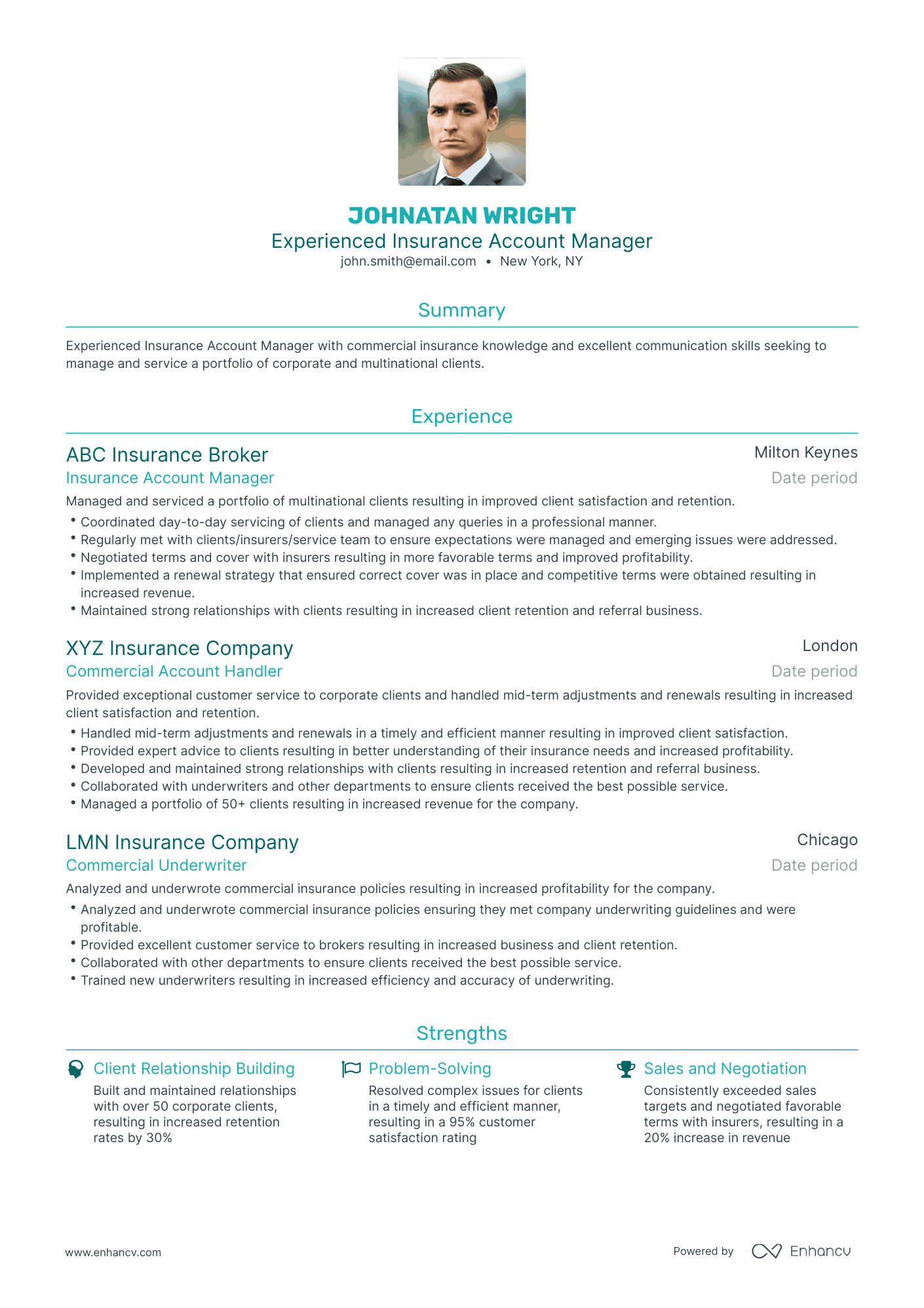 5 Insurance Account Manager Resume Examples & Guide for 2024