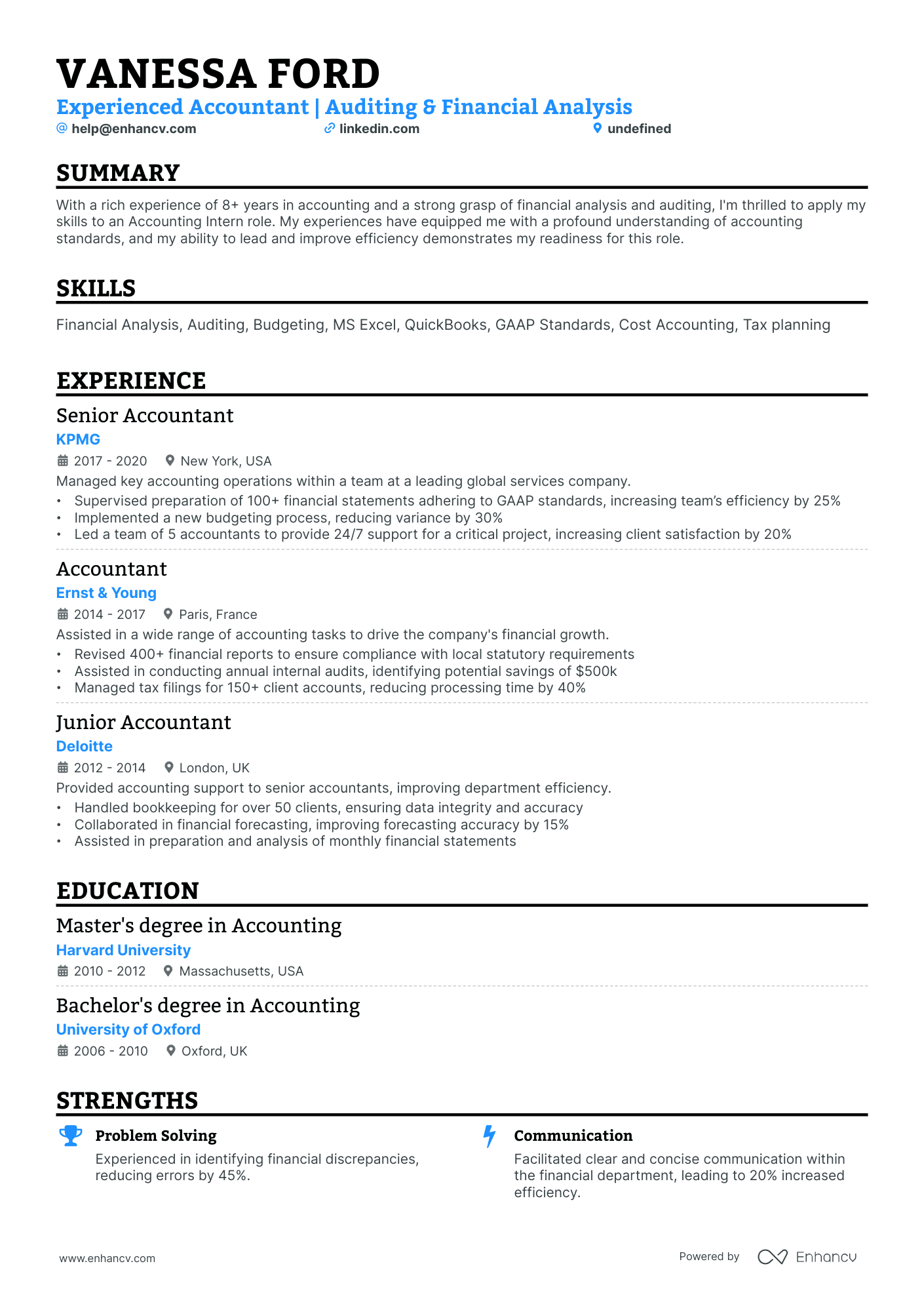 10 Accounting Intern Resume Examples & Guide for 2025
