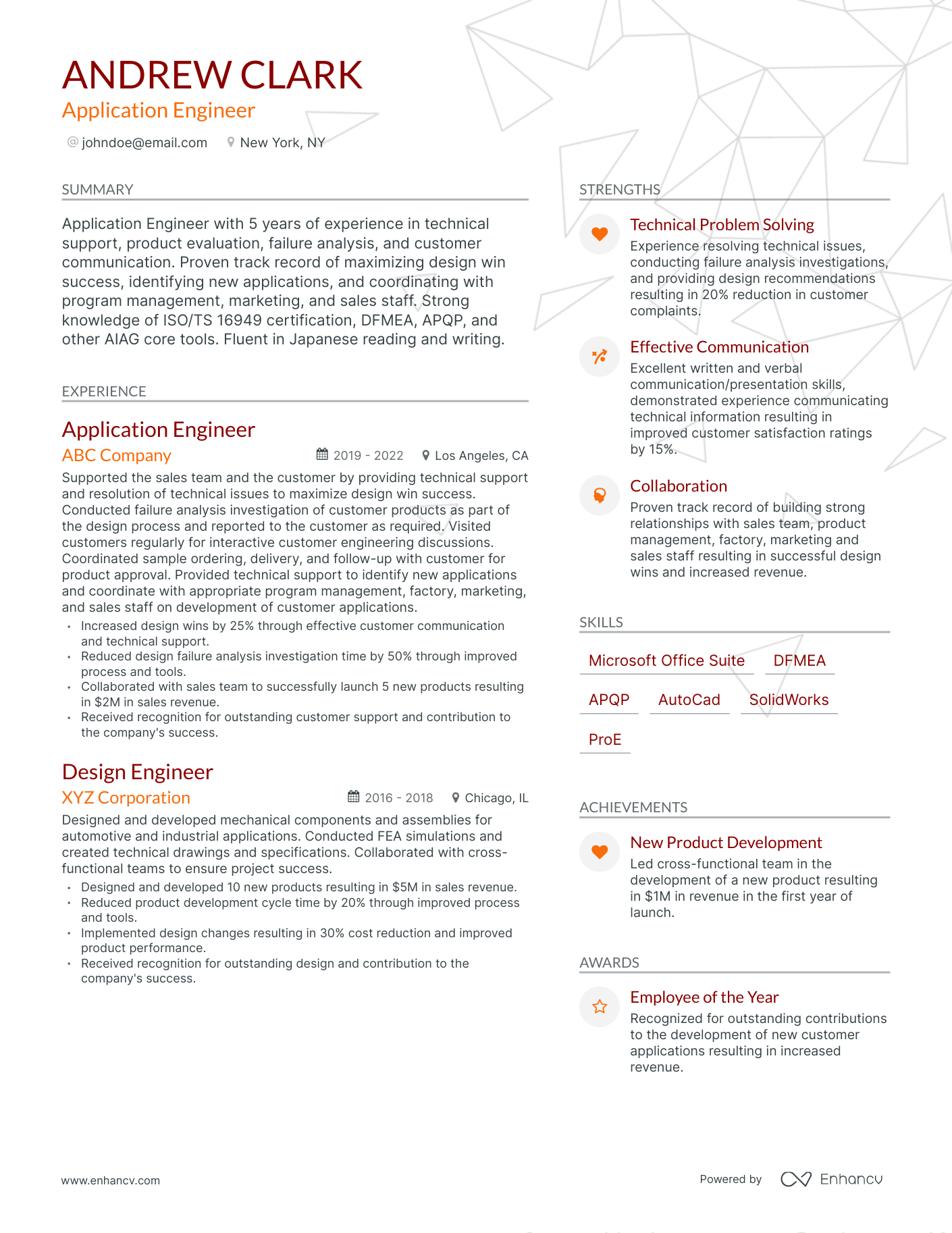 3 Application Engineer Resume Examples & Guide for 2024