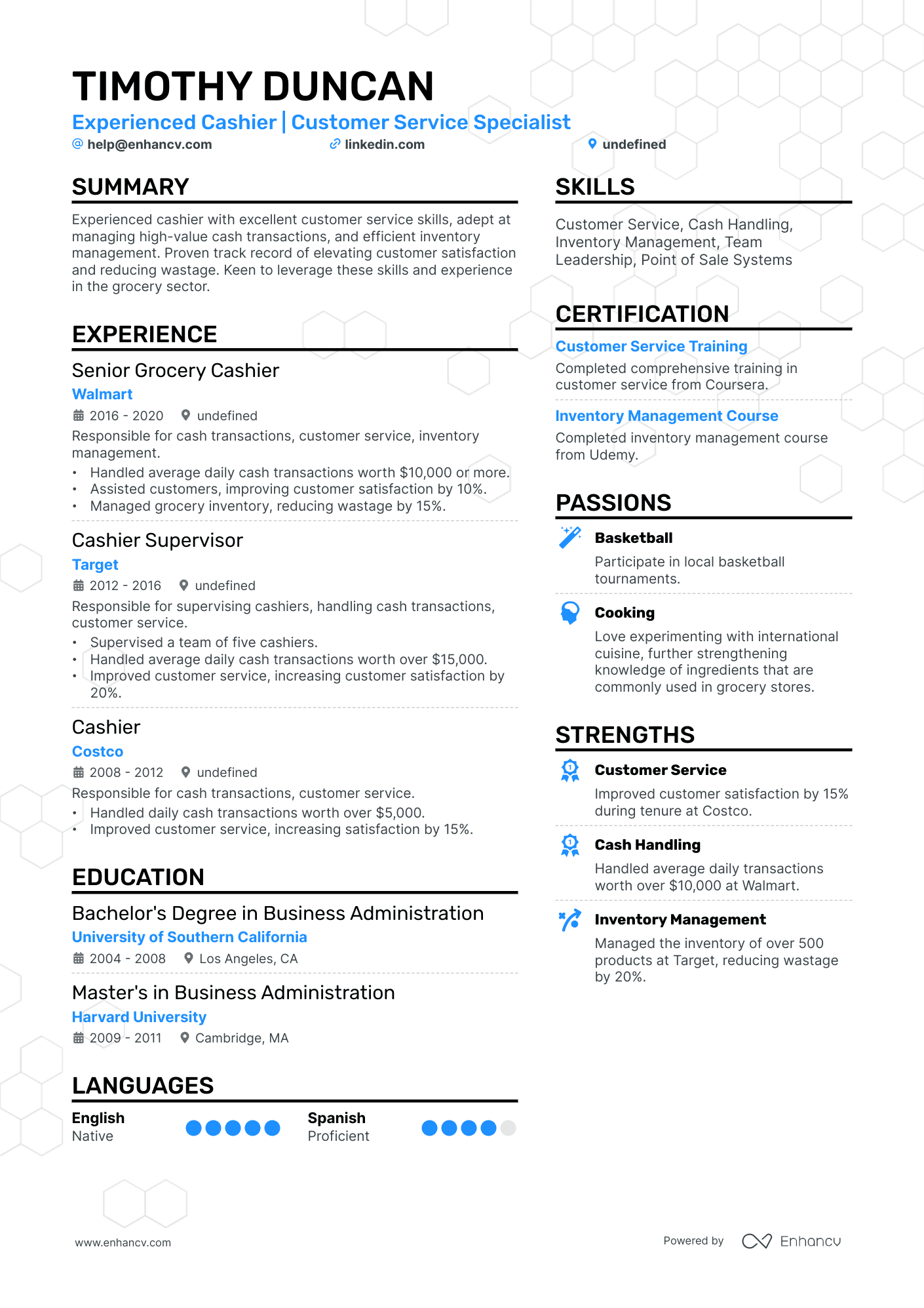 10 Grocery Store Cashier Resume Examples & Guide for 2026