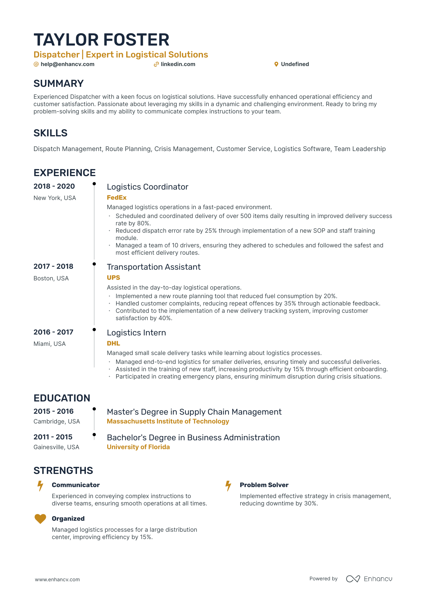 10 Entry-Level Dispatcher Resume Examples & Guide for 2026