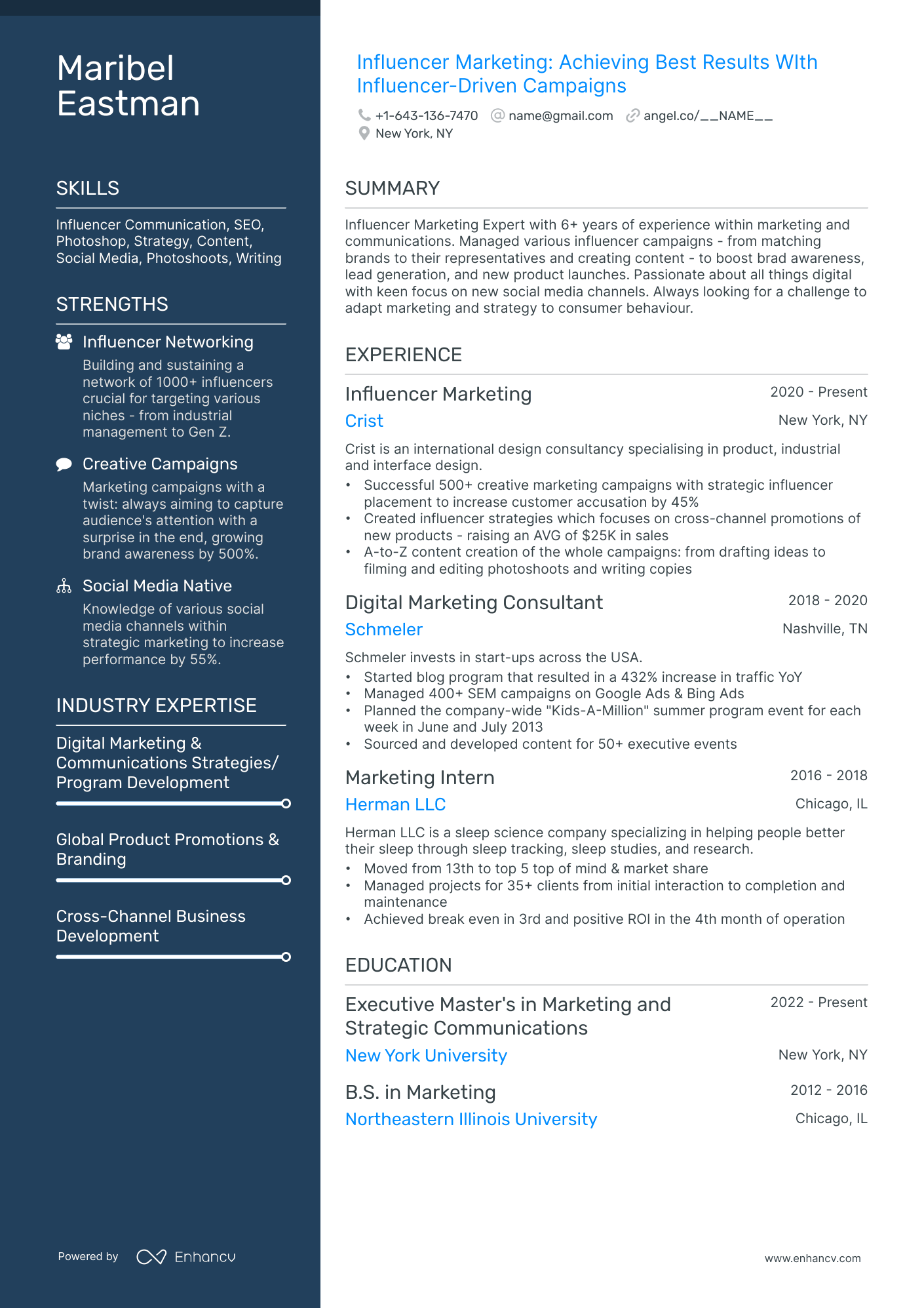 10 Influencer Marketing Resume Examples & Guide for 2026