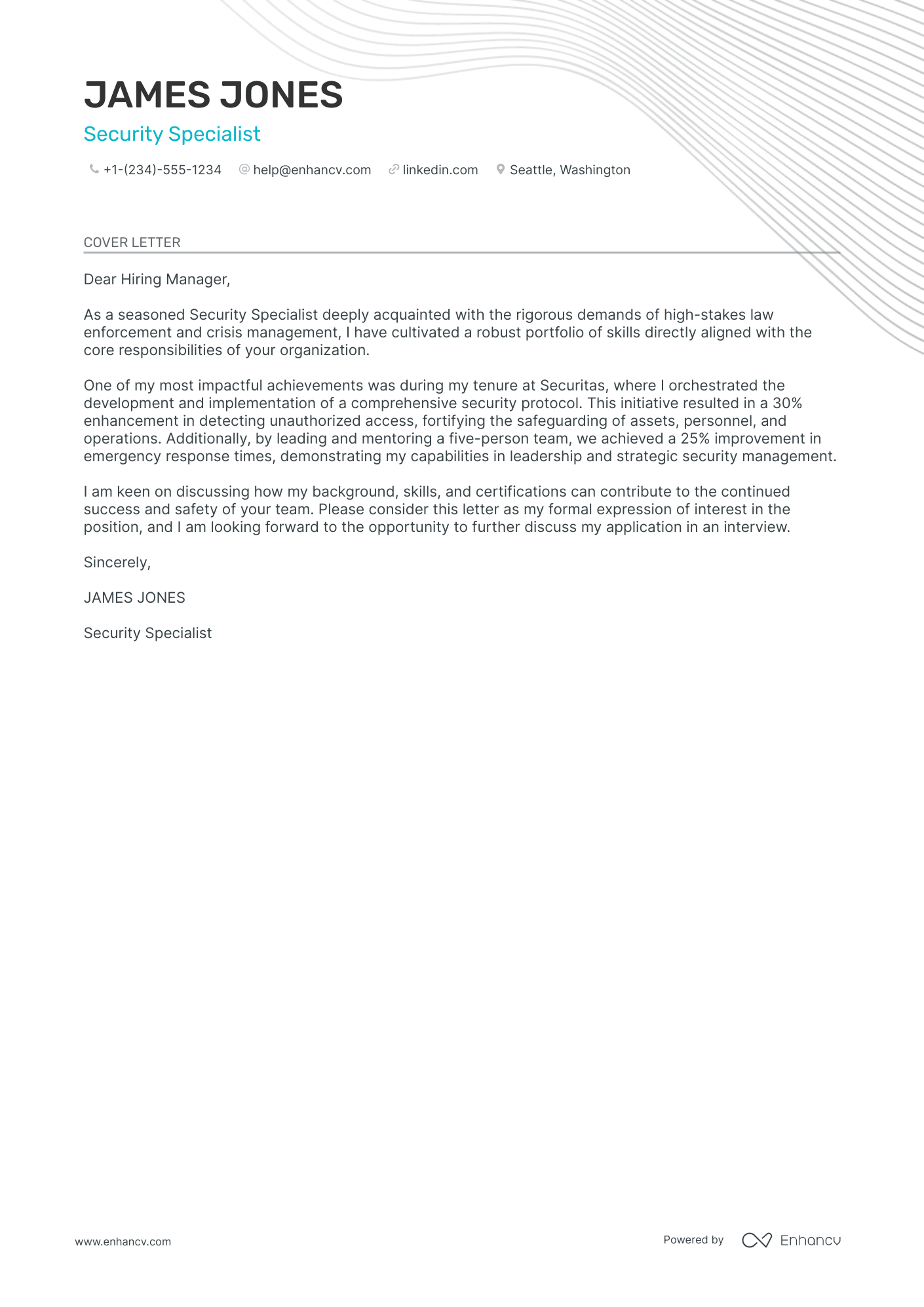 5 Professional Security Officer Cover Letter Examples and Template for ...