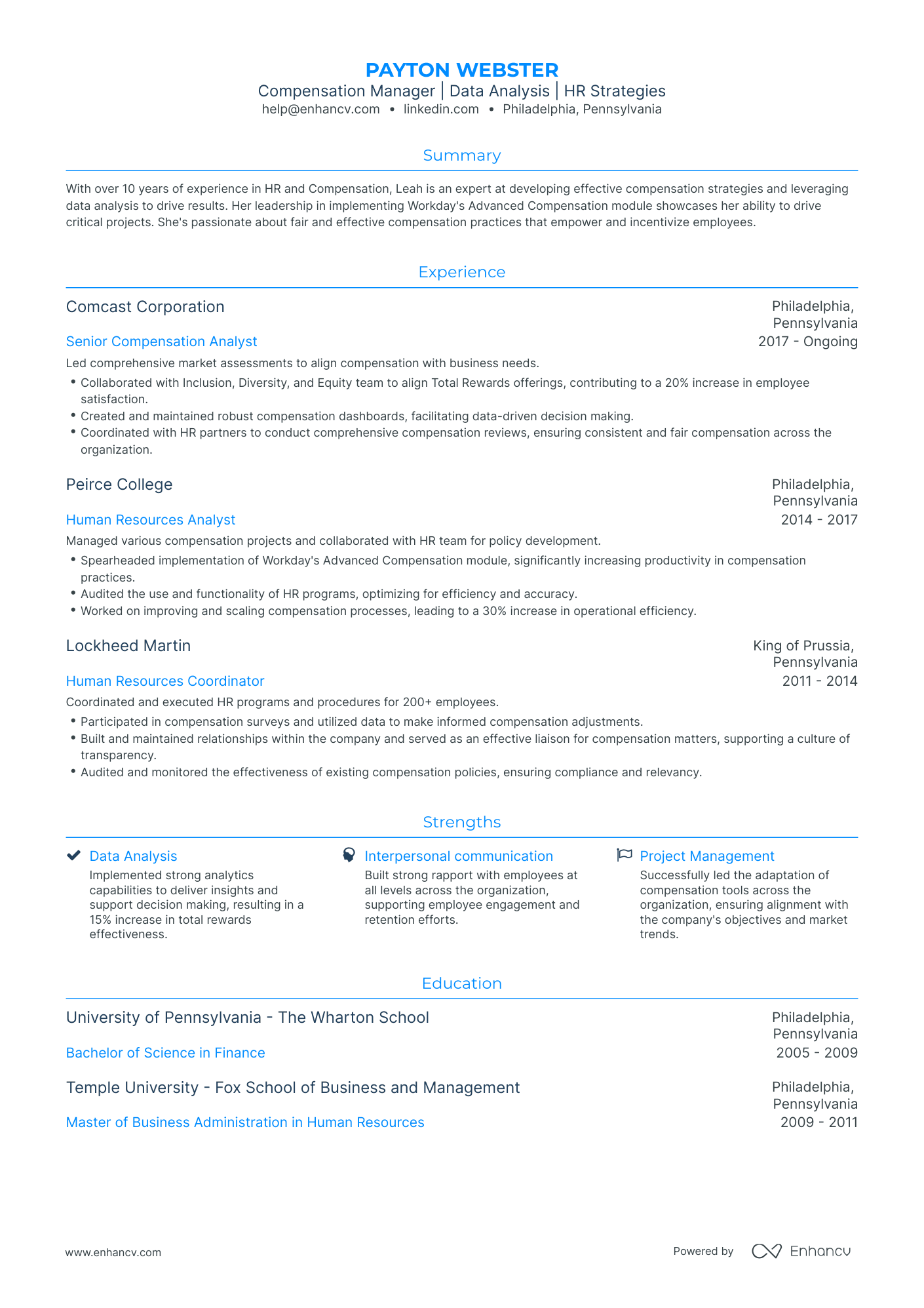 5 Compensation Manager Resume Examples & Guide for 2024