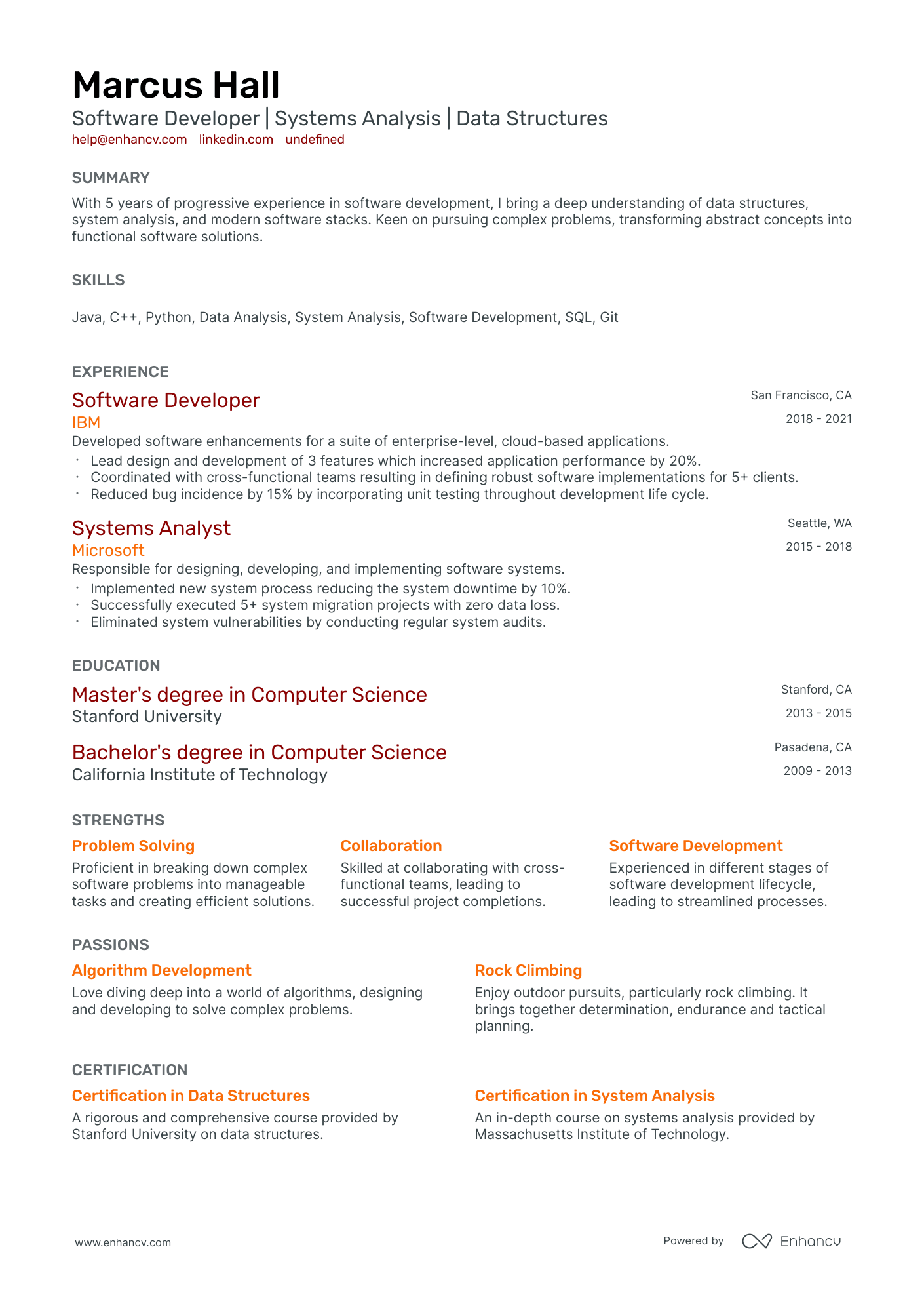 10 Computer Science Internship Resume Examples & Guide for 2026