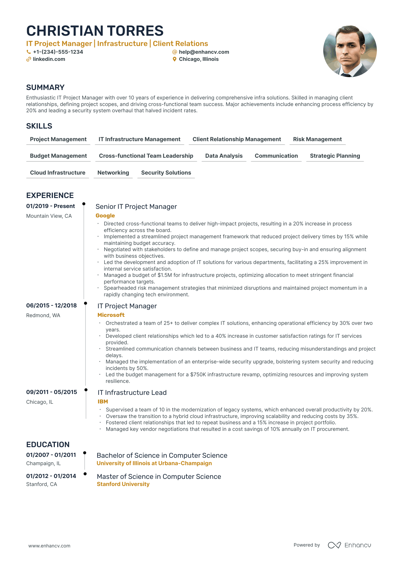 5 Infrastructure Project Manager Resume Examples & Guide for 2024