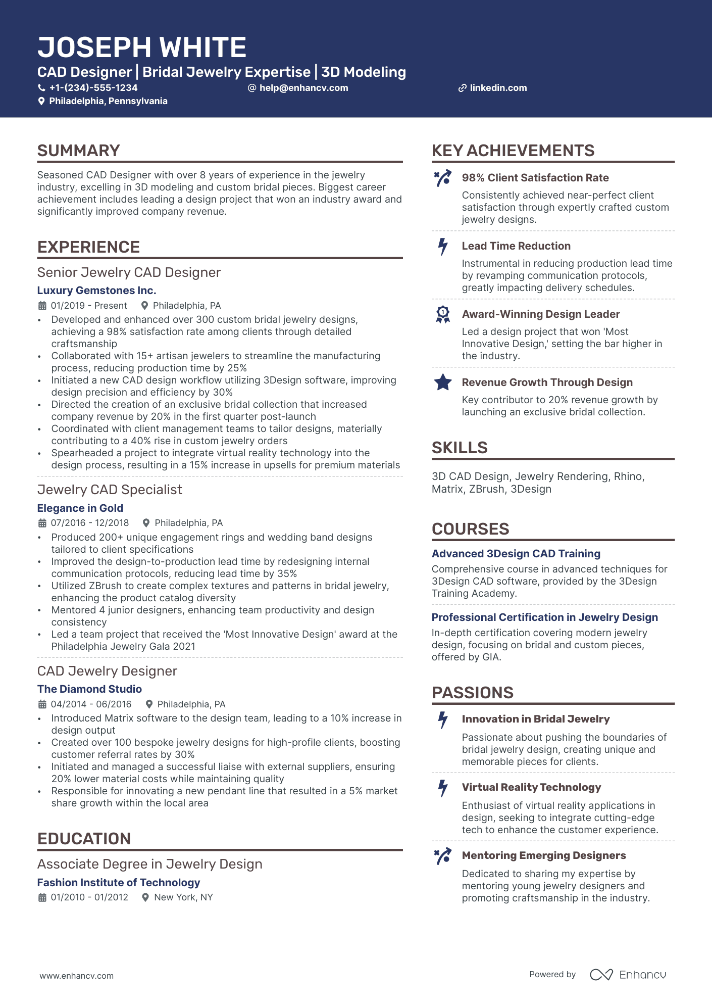 10 CAD Designer Resume Examples & Guide for 2025