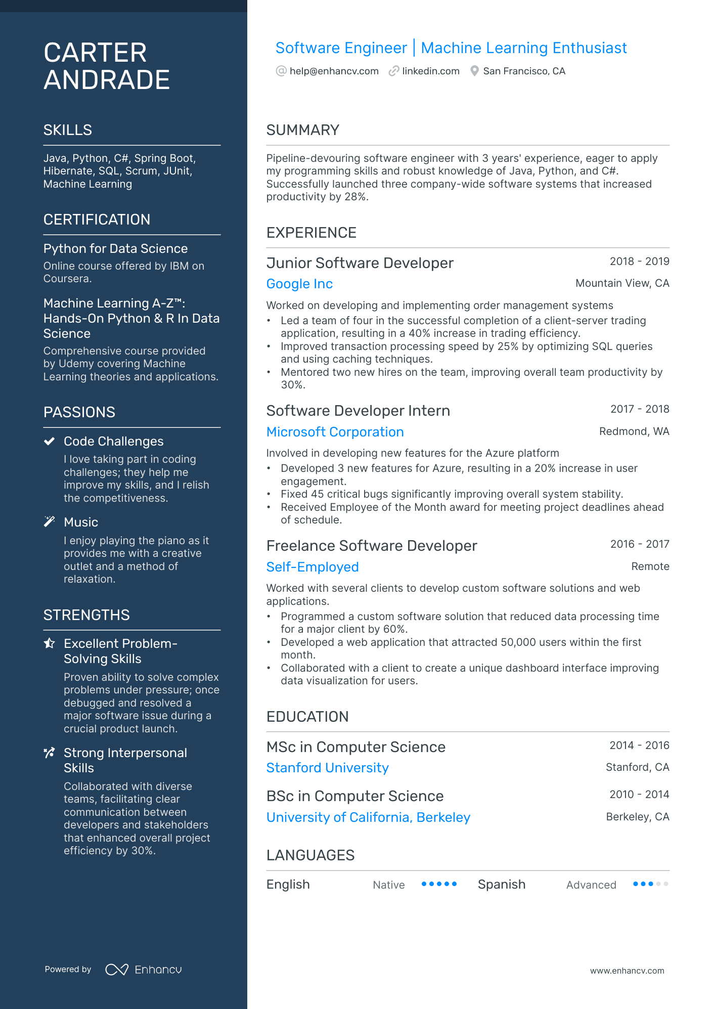 10 Software Engineer New Grad Resume Examples & Guide for 2026