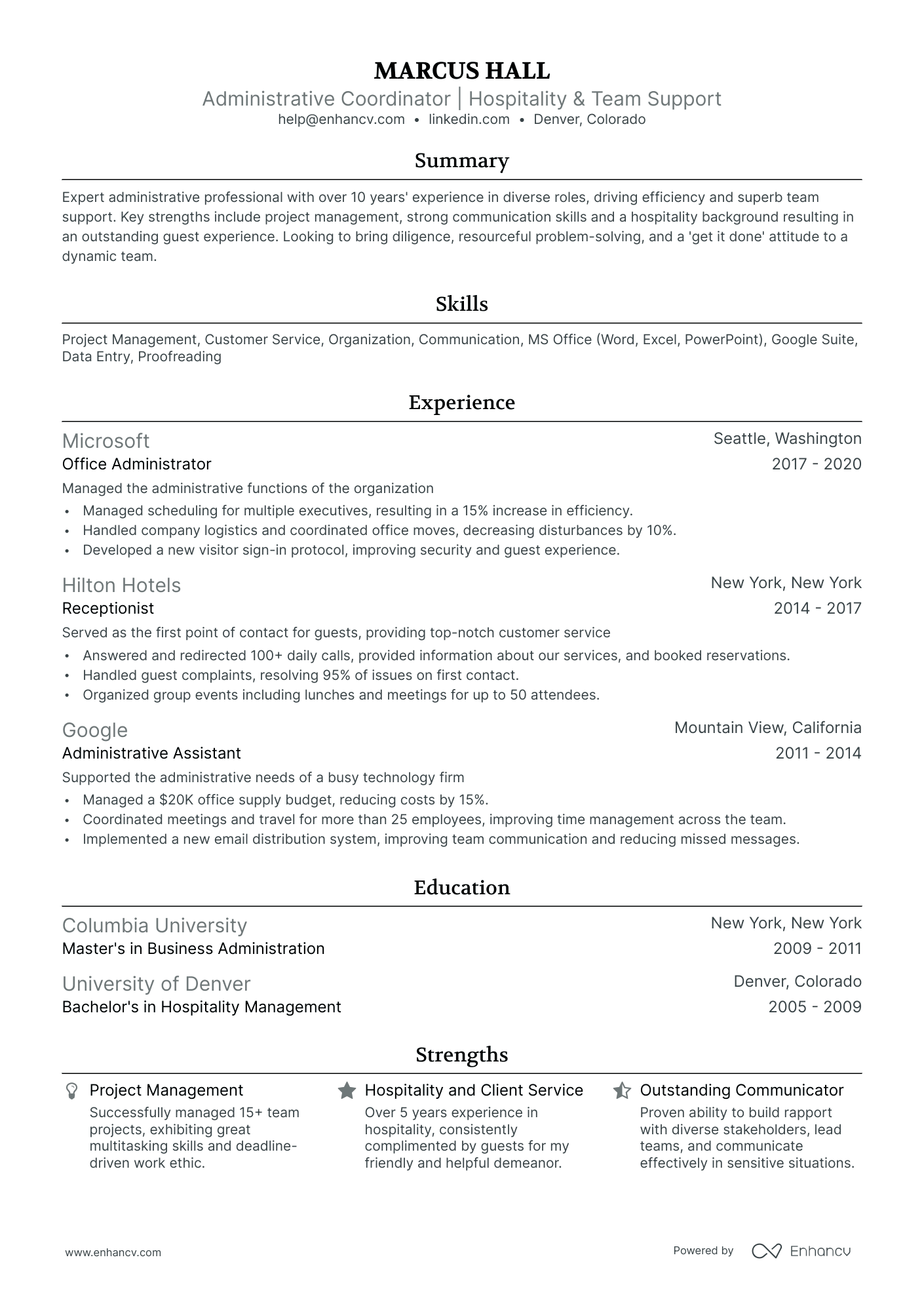 10 Administrative Coordinator Resume Examples & Guide for 2026