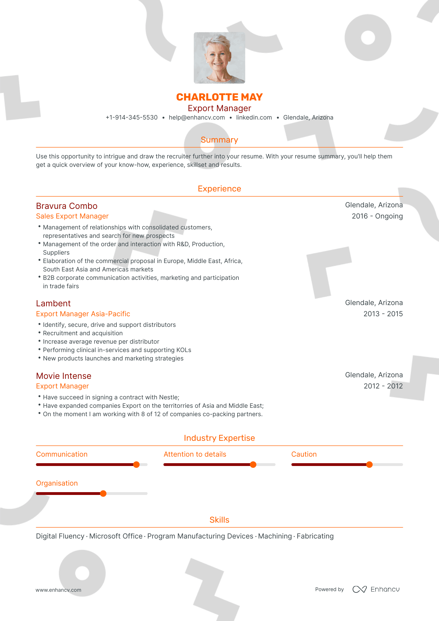 Export Manager Resume Examples & Guide for 2023 (Layout, Skills ...