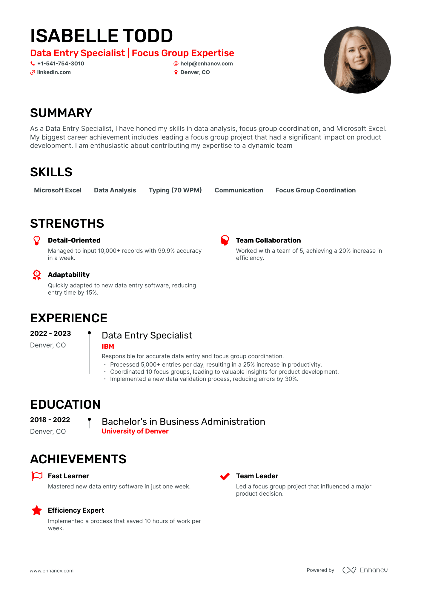 9 Data Entry Resume Examples & Guide for 2024