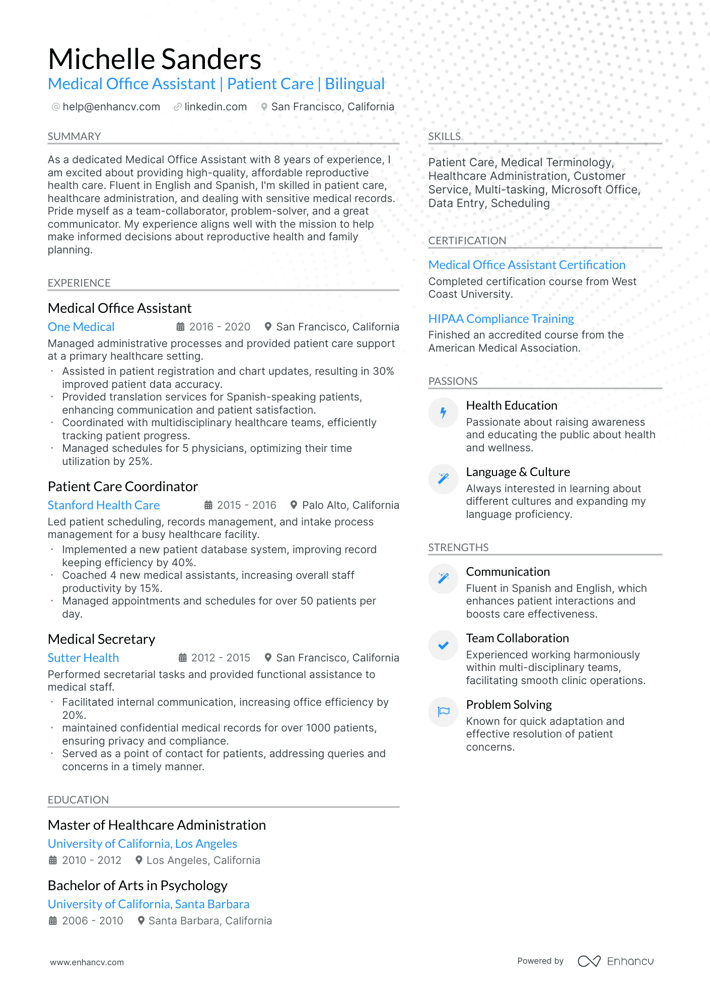 10 Medical Office Assistant Resume Examples & Guide for 2026