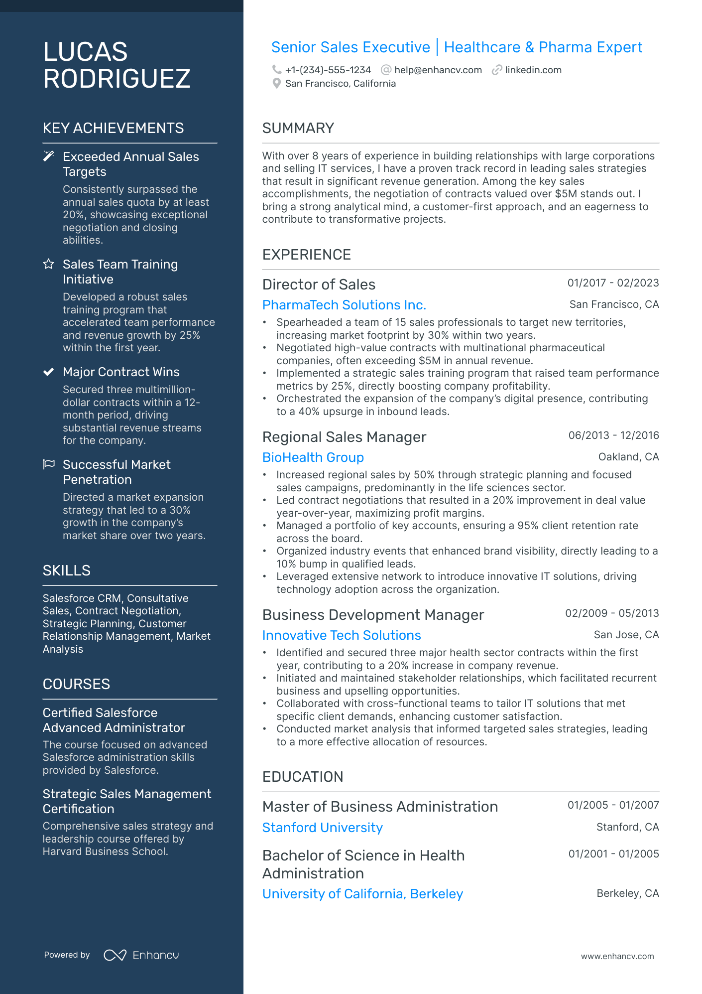 10 Senior Sales Manager Resume Examples & Guide for 2026