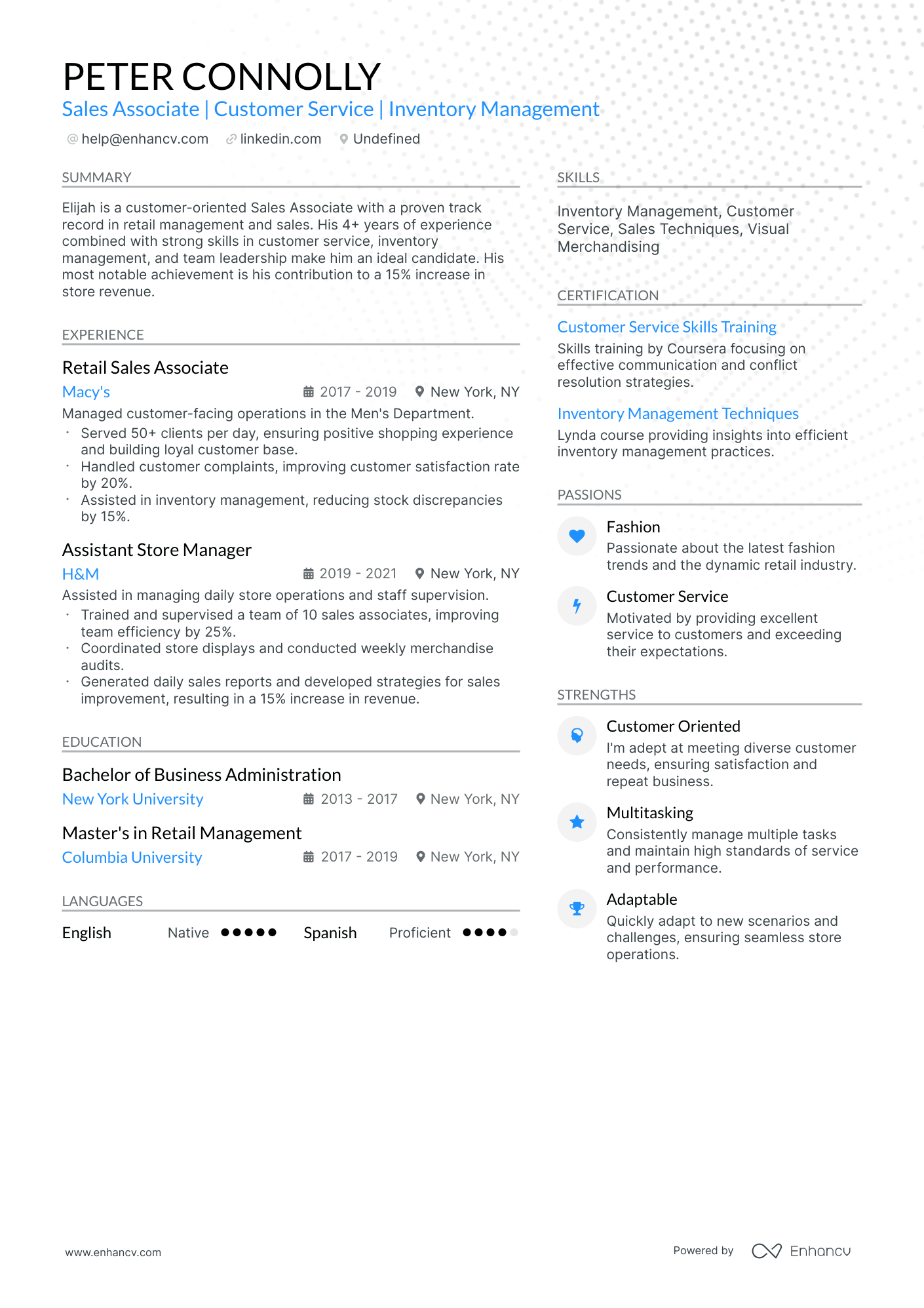 10 Clothing Store Sales Associate Resume Examples & Guide for 2026