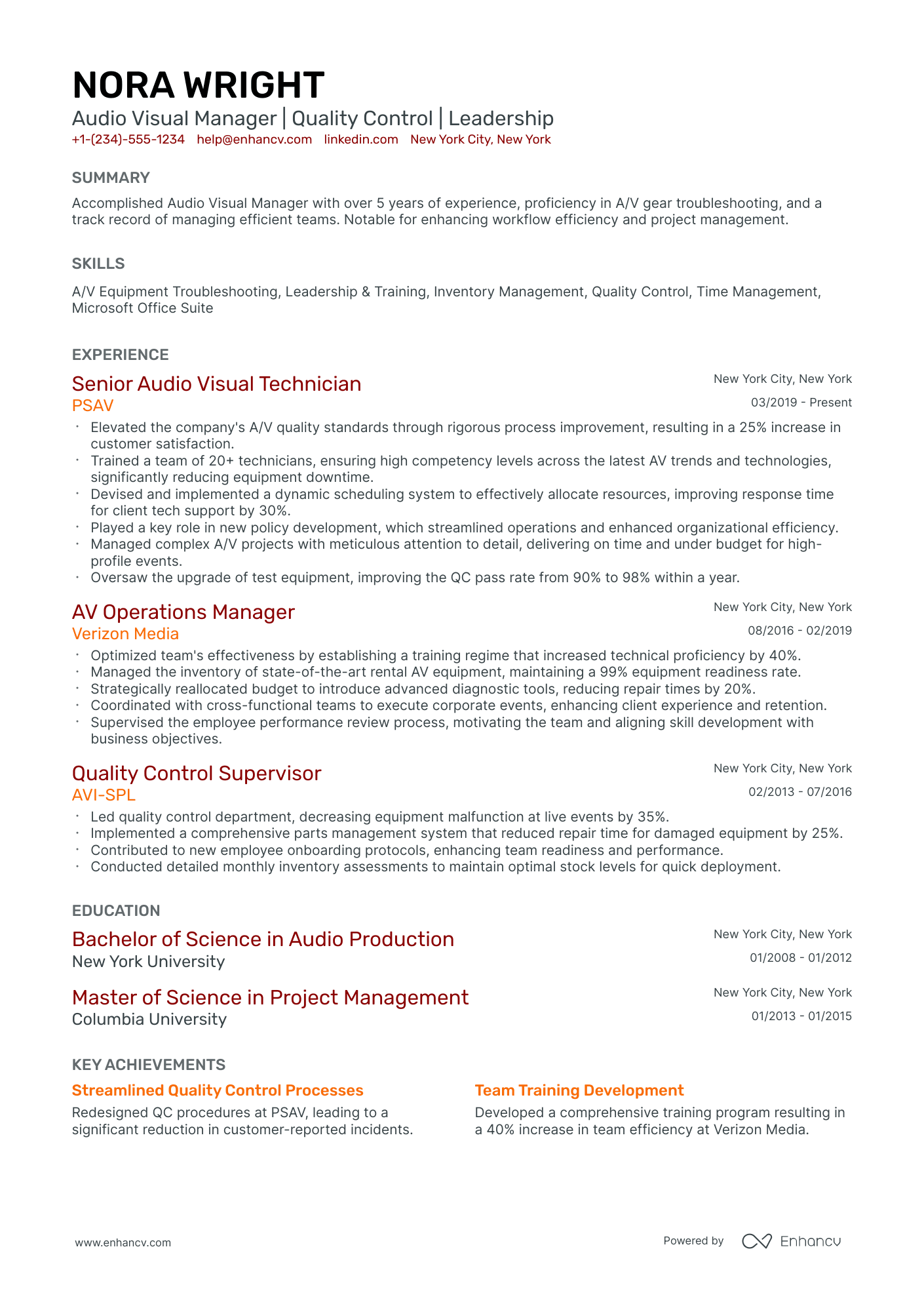 10 Quality Control Manager Resume Examples & Guide for 2026