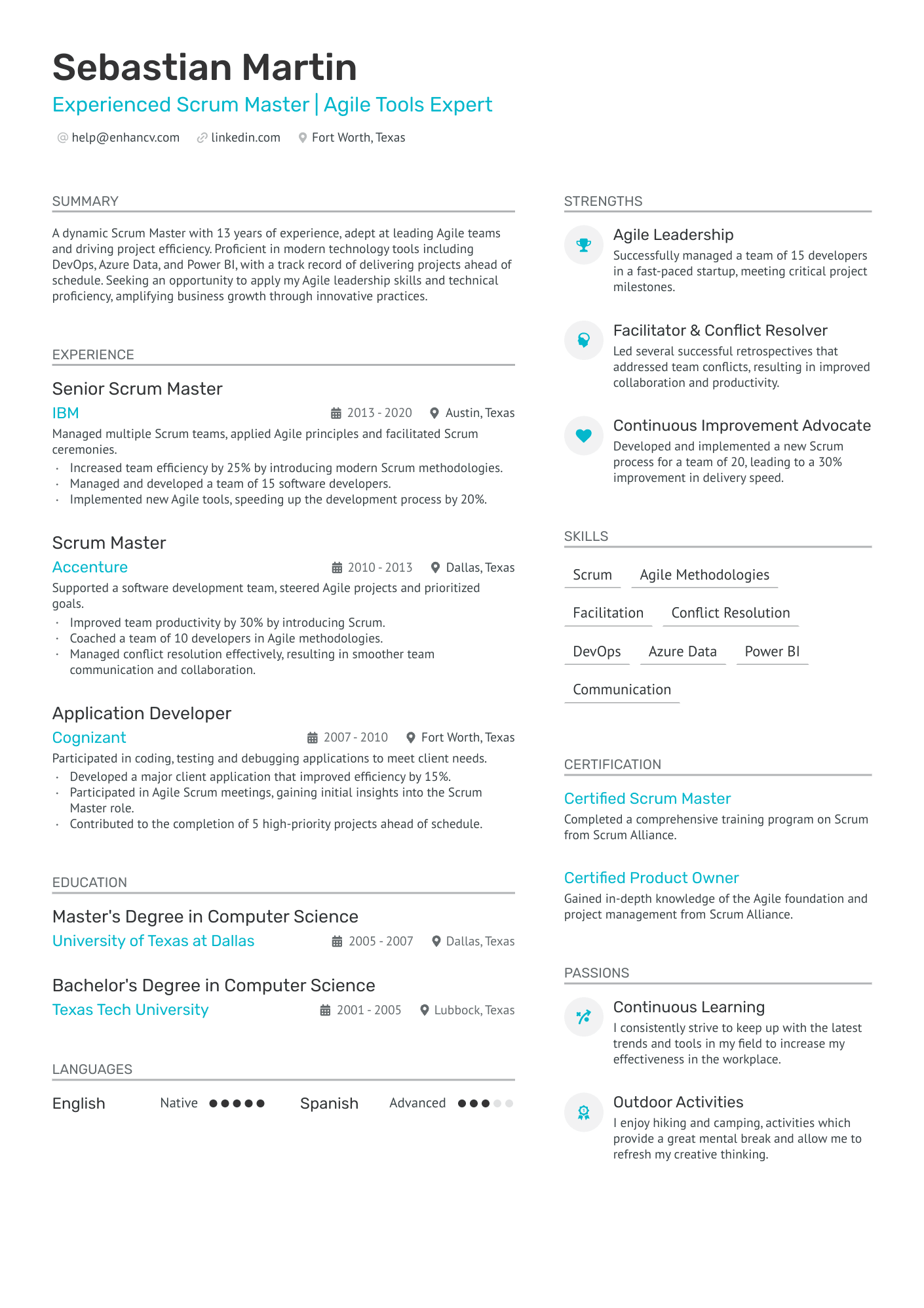 12 Scrum Master Resume Examples & Guide for 2026
