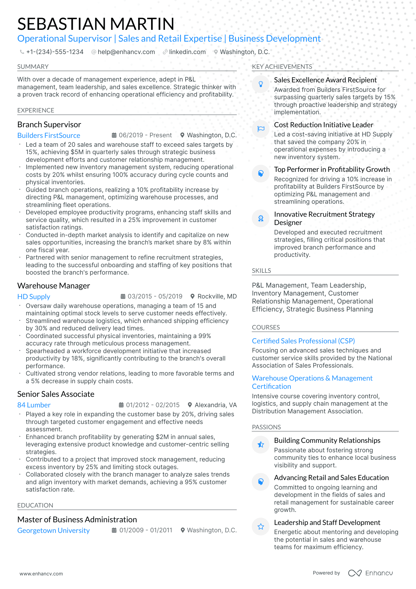 10 Branch Operations Manager Resume Examples & Guide for 2026
