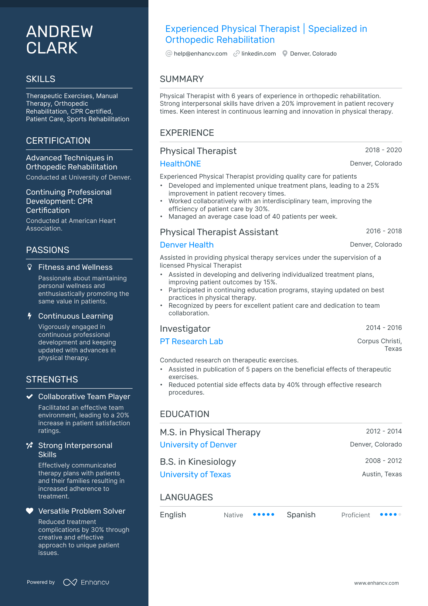 10 Physical Therapist Assistant Resume Examples & Guide for 2026