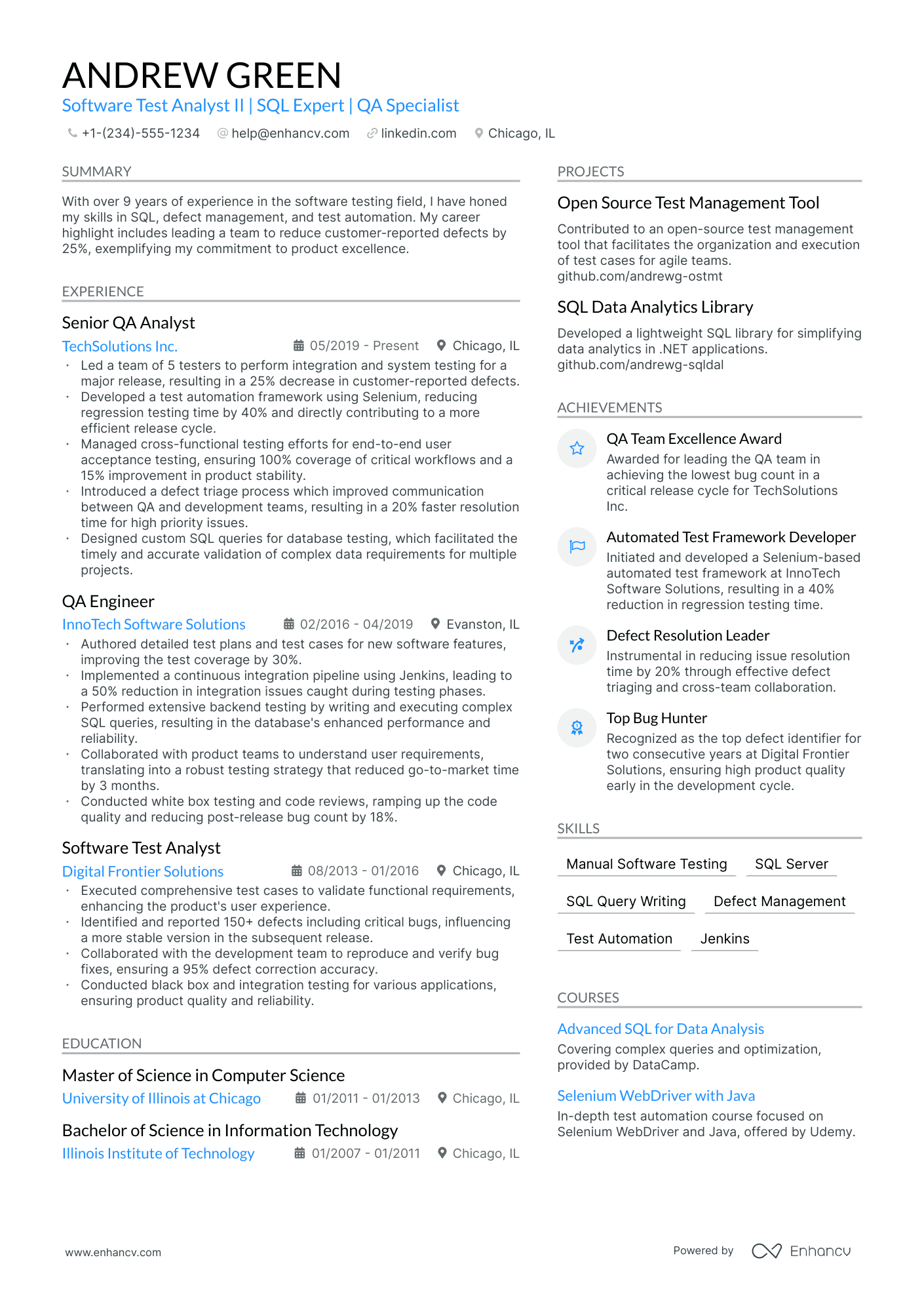 5 Software Test Analyst Resume Examples & Guide for 2024
