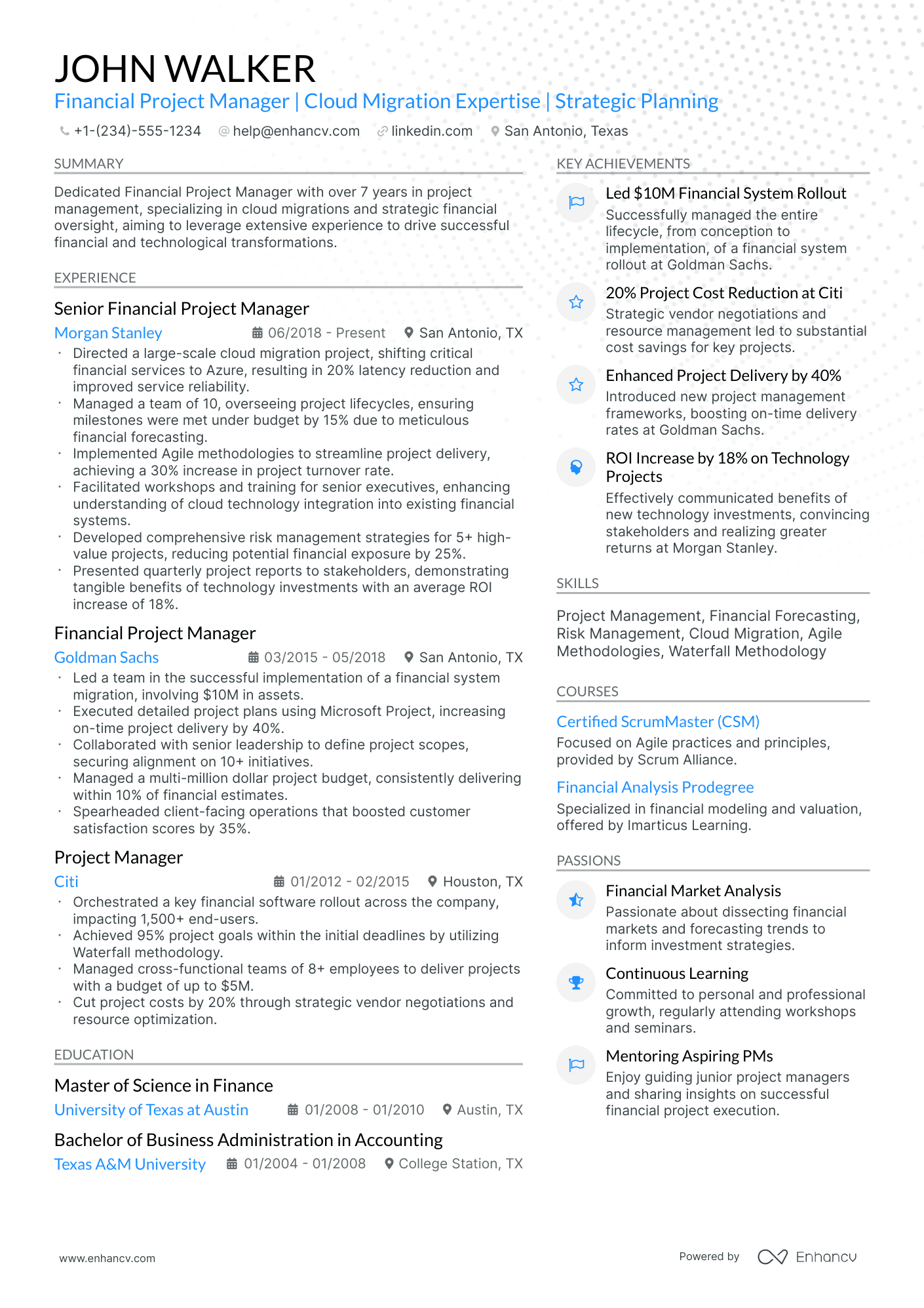 10 Financial Project Manager Resume Examples & Guide for 2026