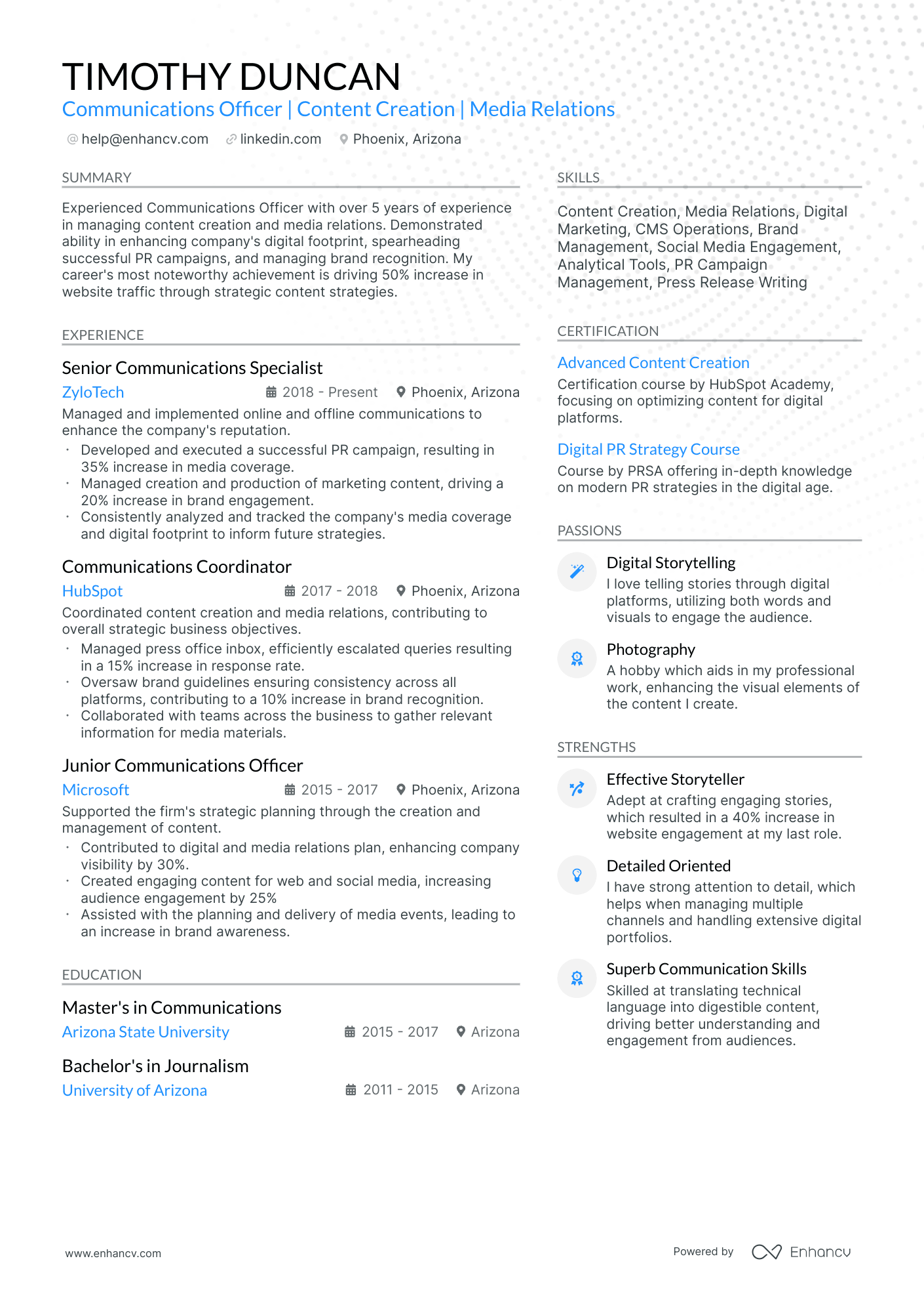 10 Communications Officer Resume Examples & Guide for 2026