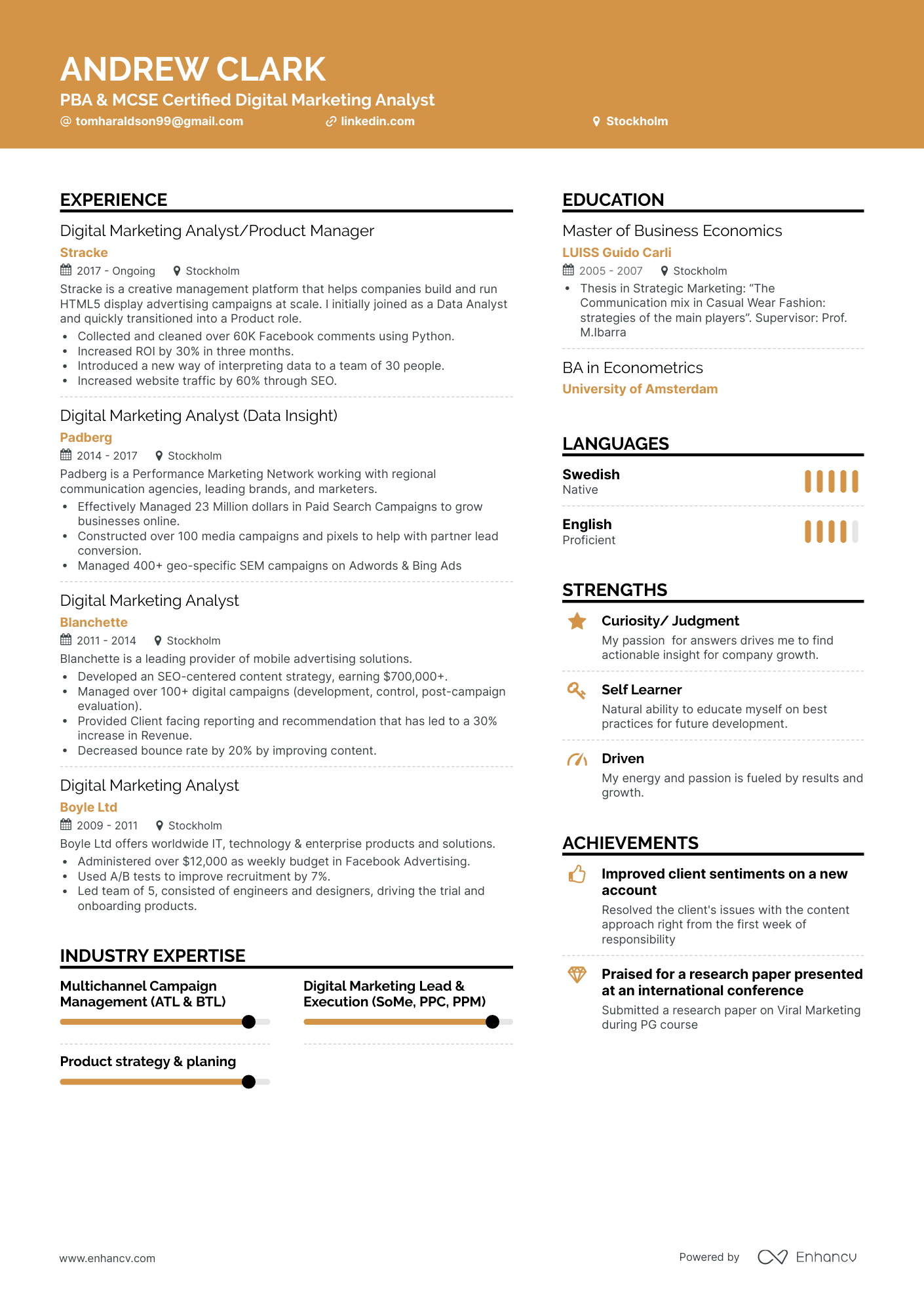 13 Digital Marketing Resume Examples & Guide for 2024