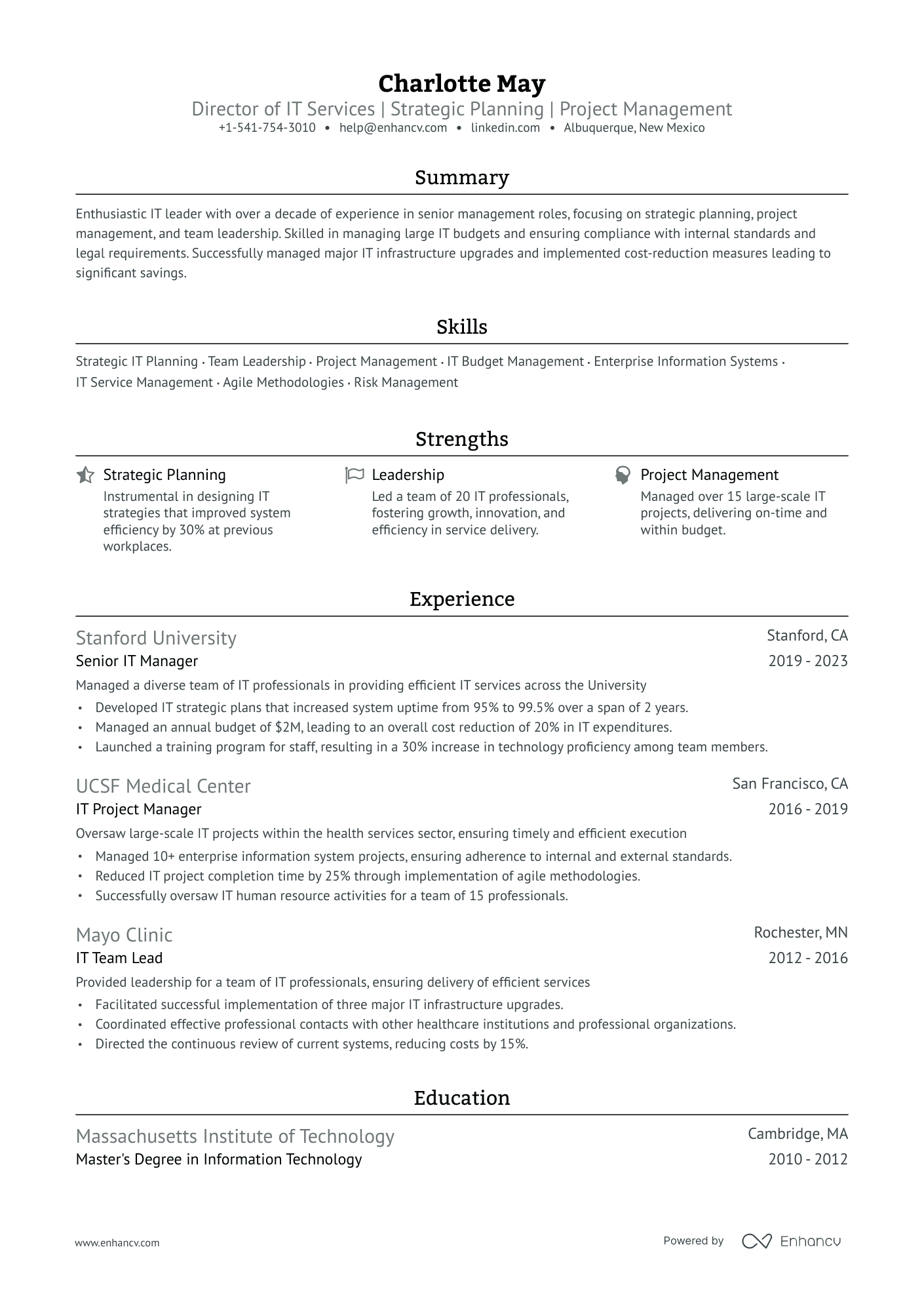 8 IT Director Resume Examples & Guide for 2024