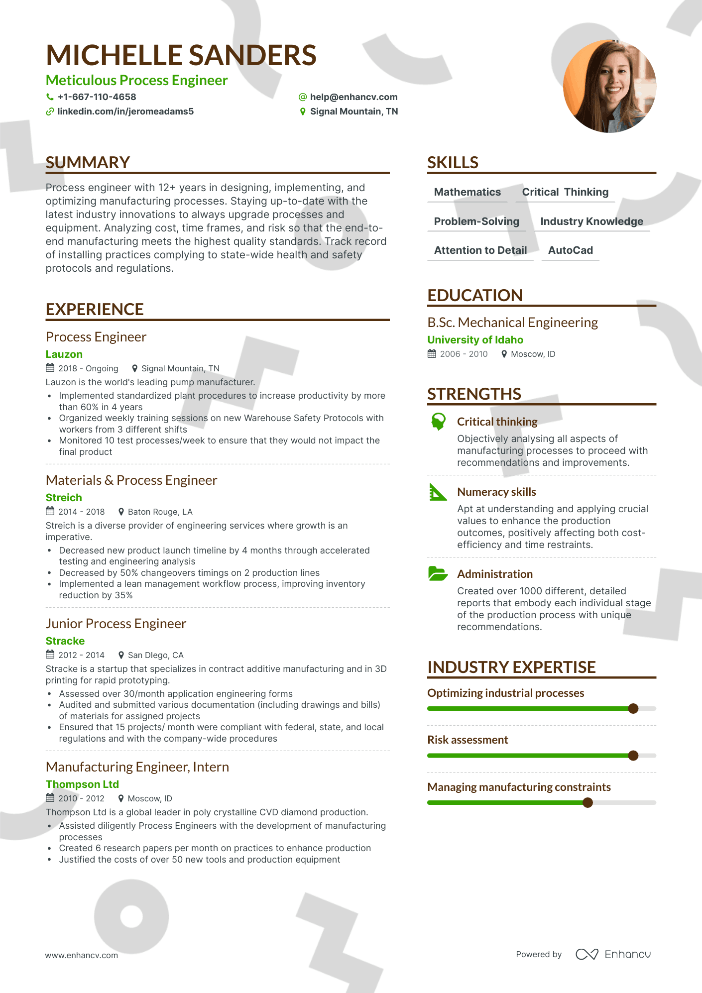 Process Engineer Resume Examples & Guide for 2023 (Layout, Skills ...