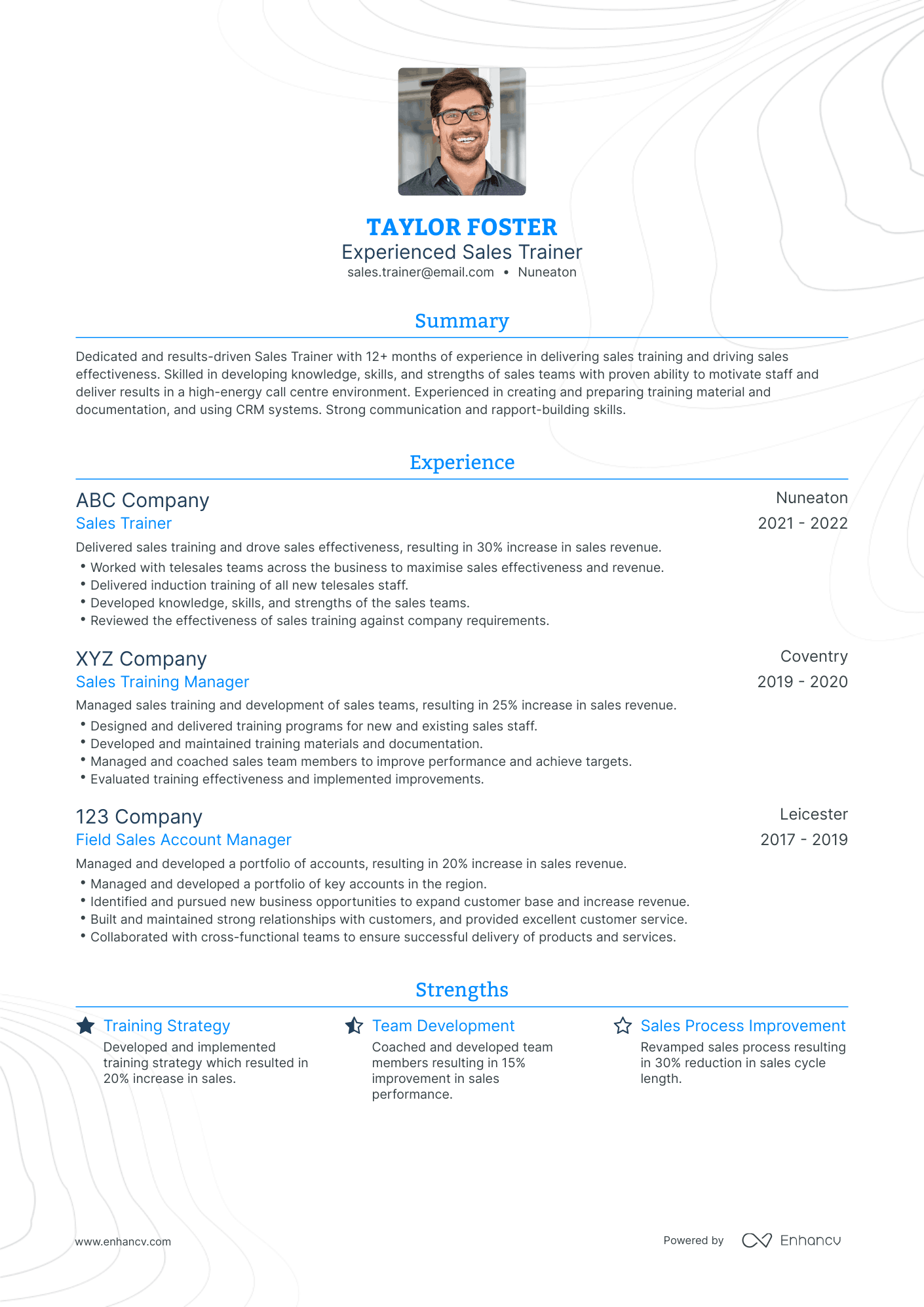 5 Sales Trainer Resume Examples & Guide for 2024