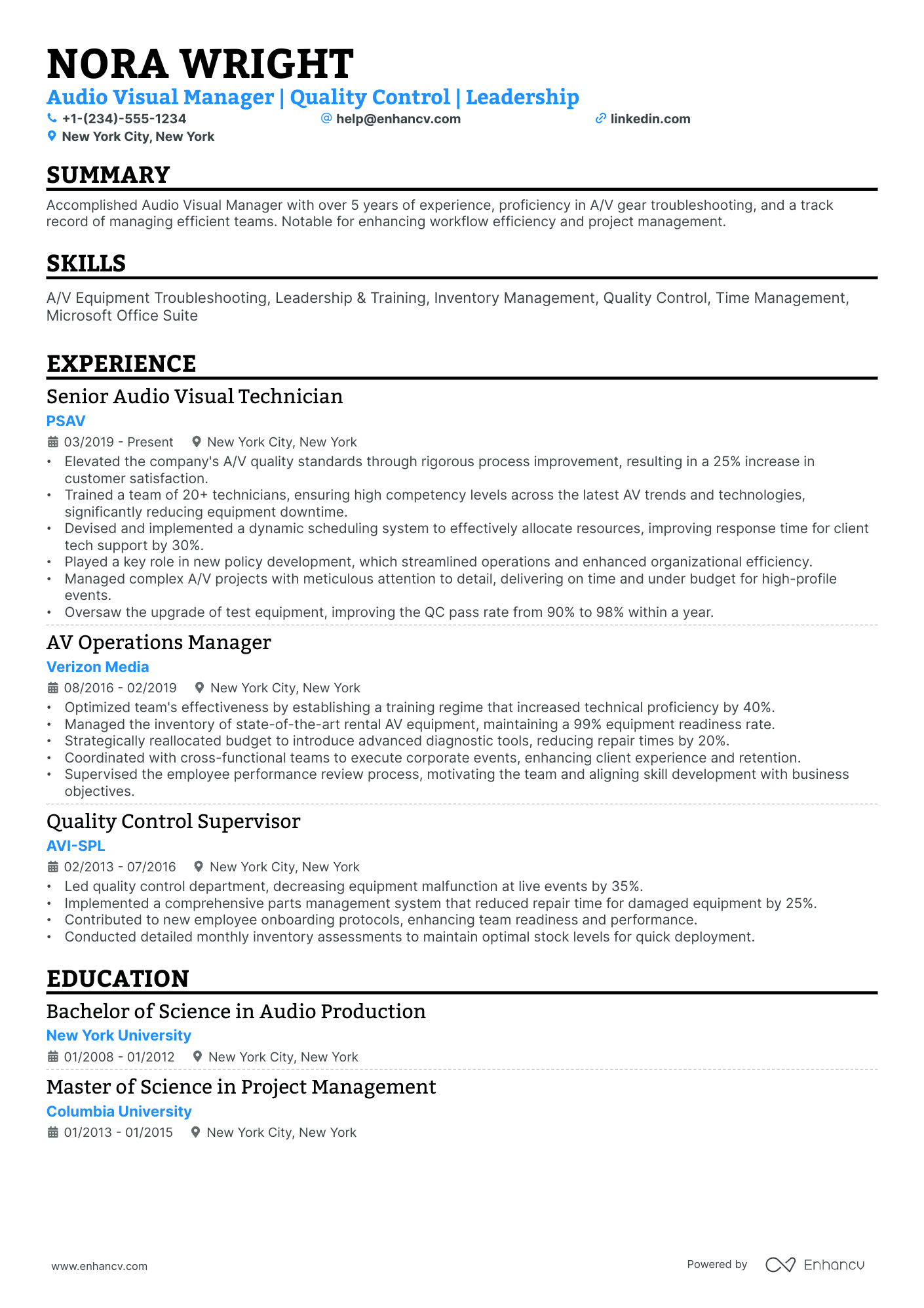 10 Quality Control Manager Resume Examples & Guide for 2026