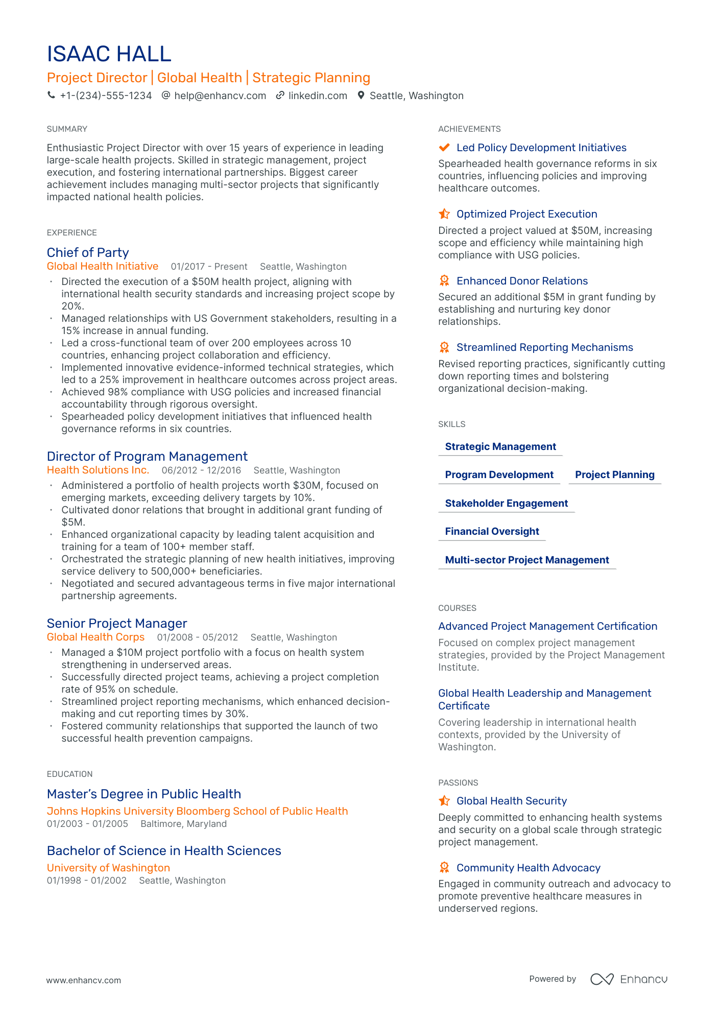 5 Project Director Resume Examples & Guide for 2024