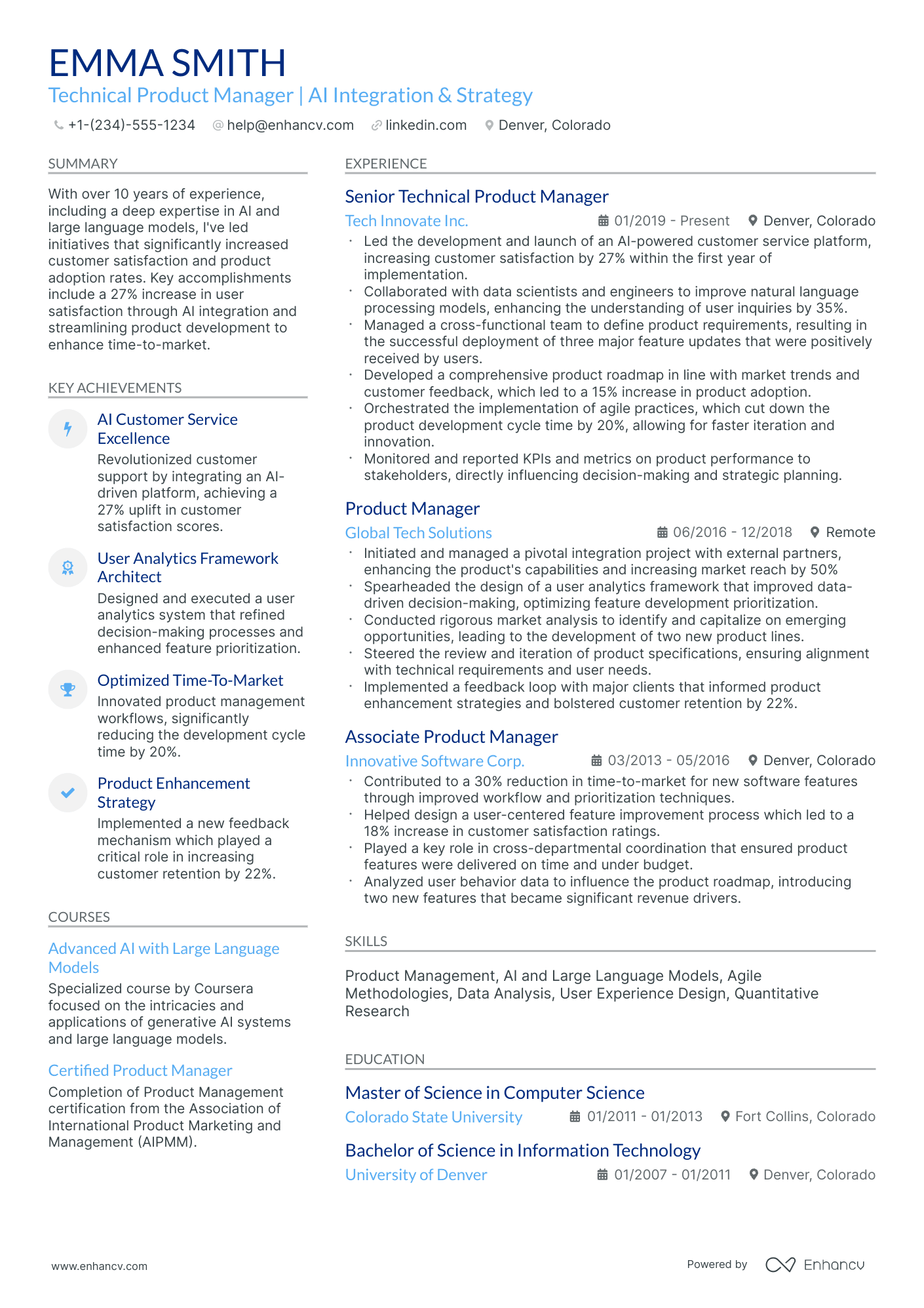 10 Technical Product Manager Resume Examples & Guide for 2026