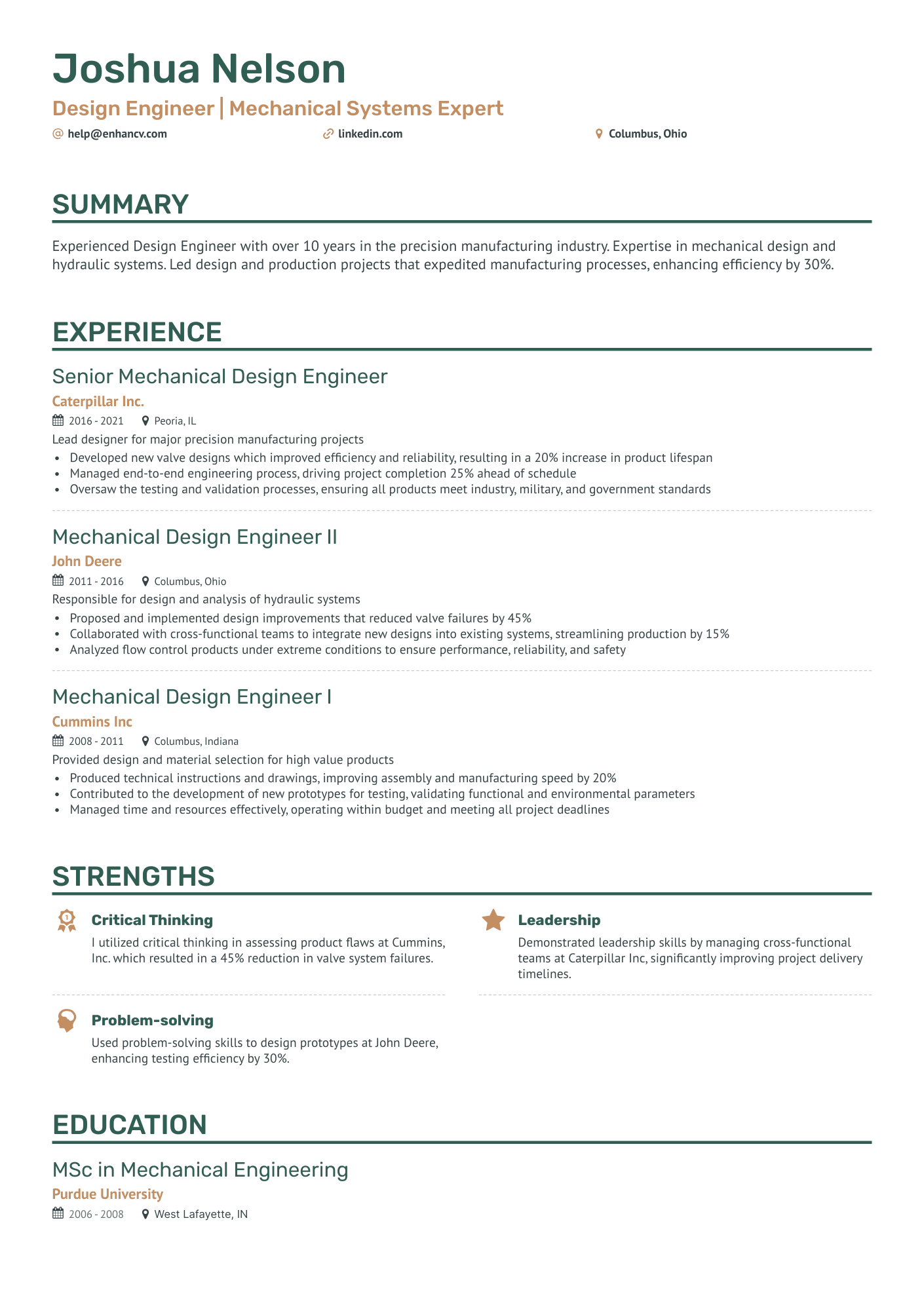 8 Design Engineer Resume Examples & Guide for 2024