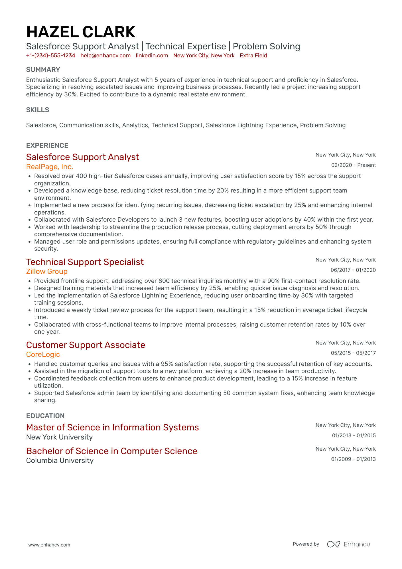 21 Salesforce Resume Examples & Guide for 2025