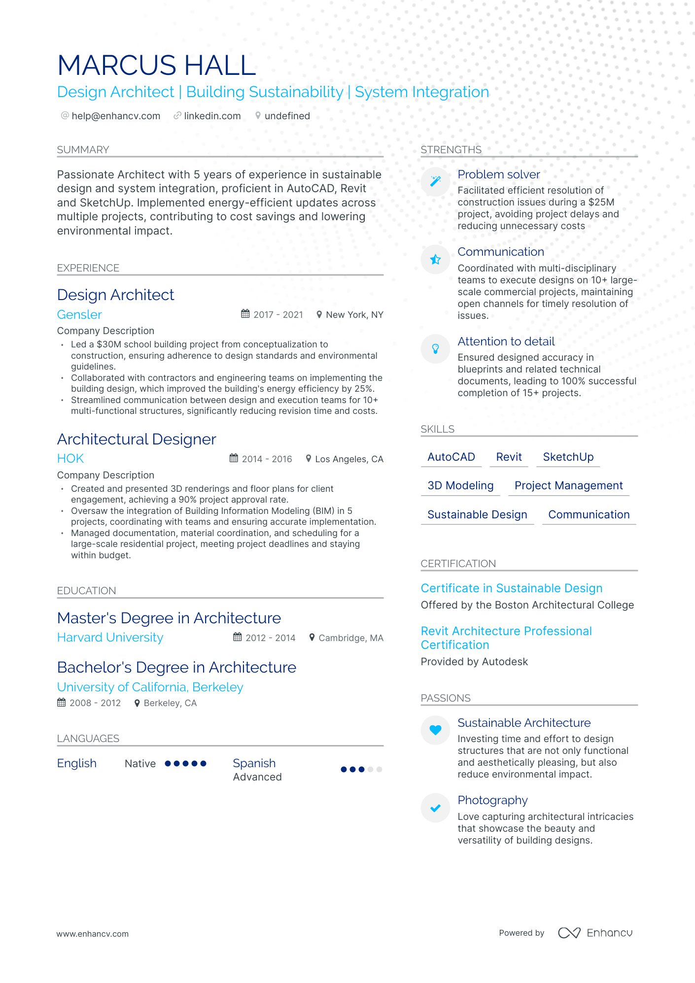 5 Architecture Intern Resume Examples & Guide for 2023