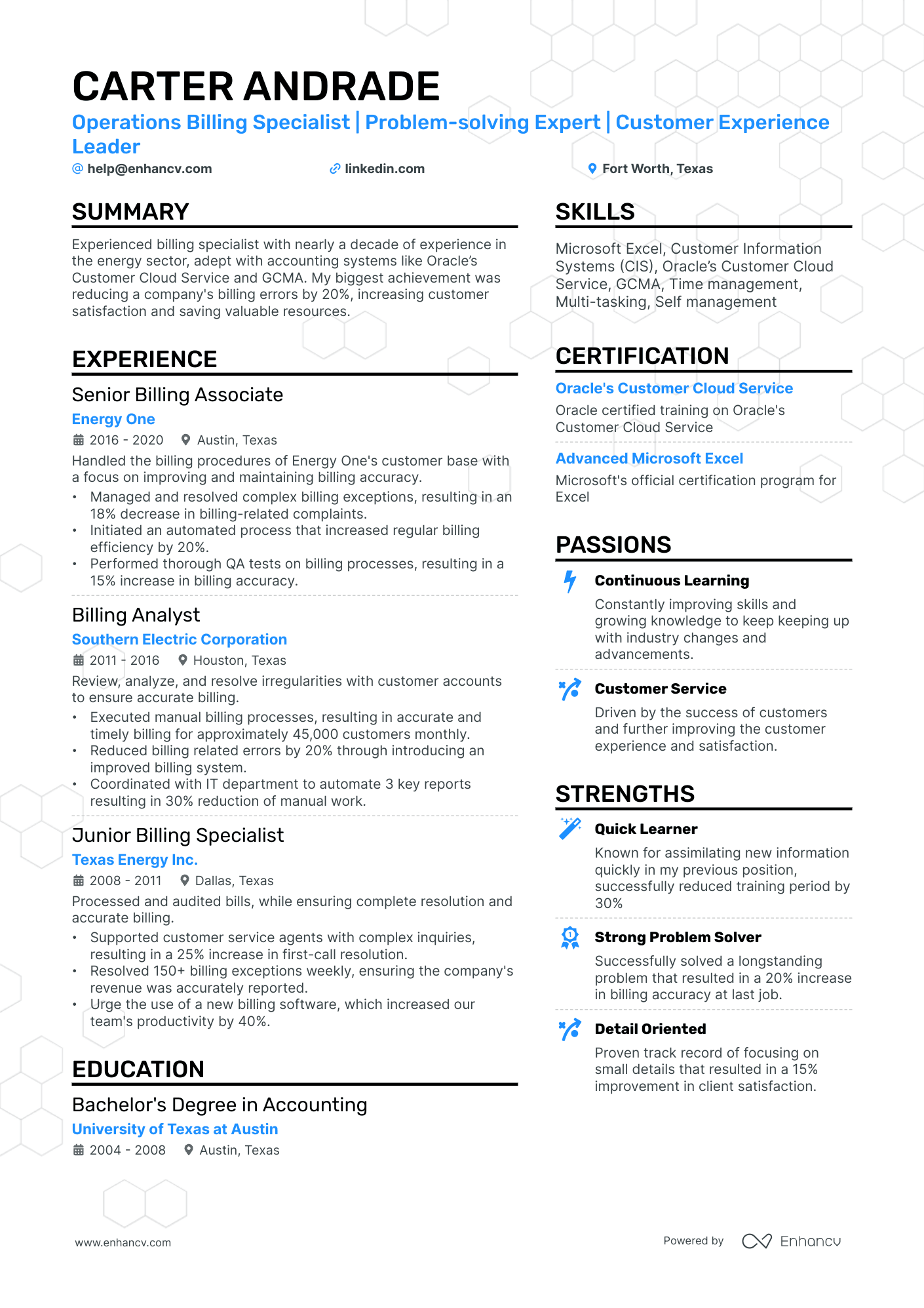 10 Billing Specialist Resume Examples & Guide for 2026