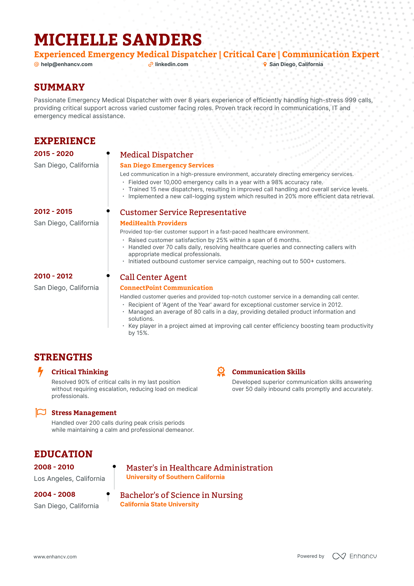 5 Emergency Dispatcher Resume Examples & Guide for 2024