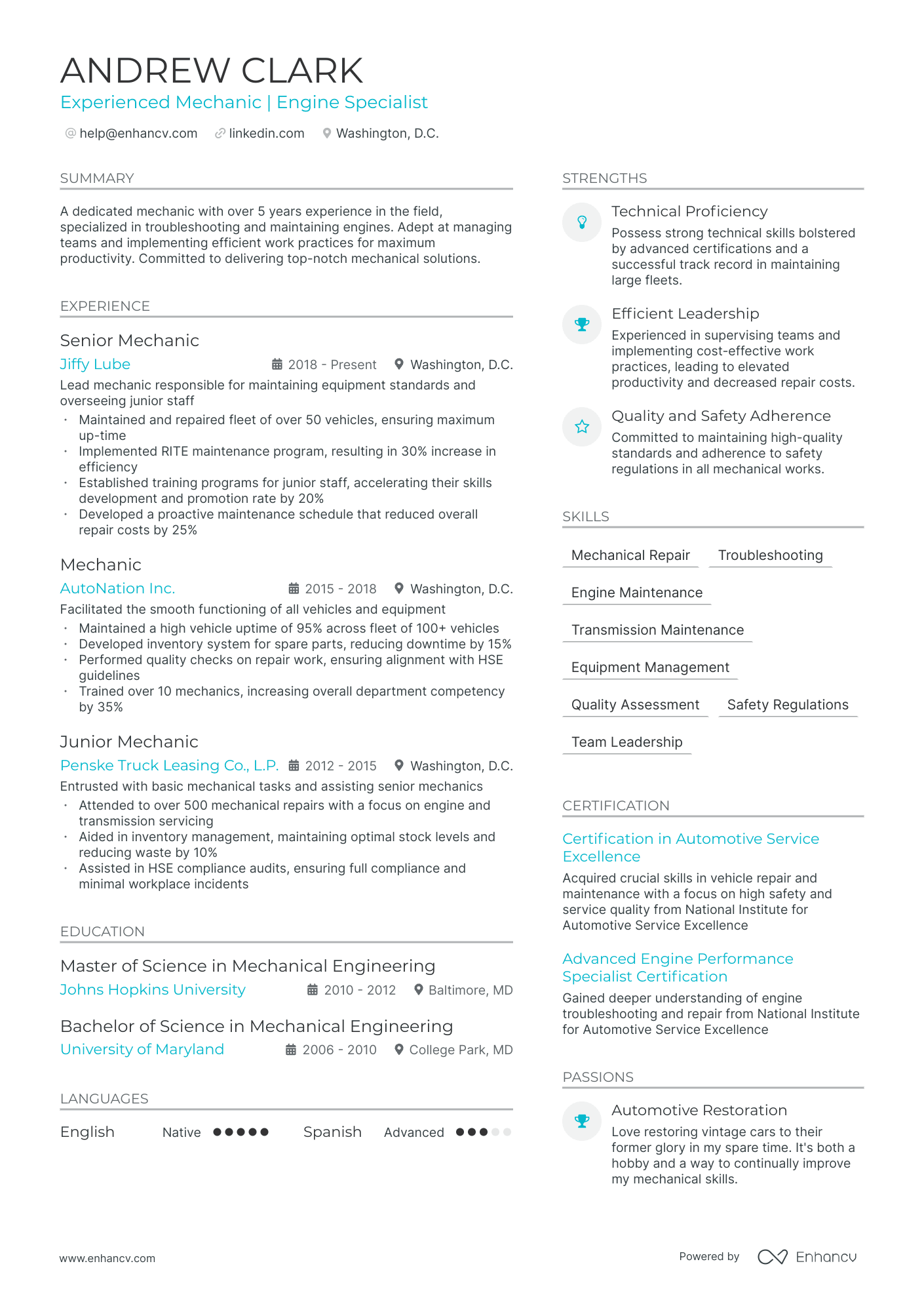 5 Maintenance Mechanic Resume Examples & Guide for 2024
