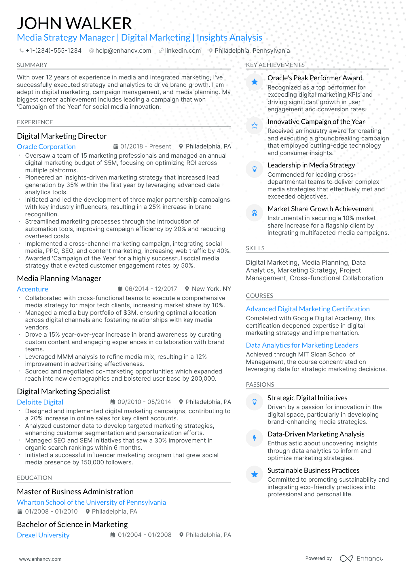10 Media Manager Resume Examples & Guide for 2026