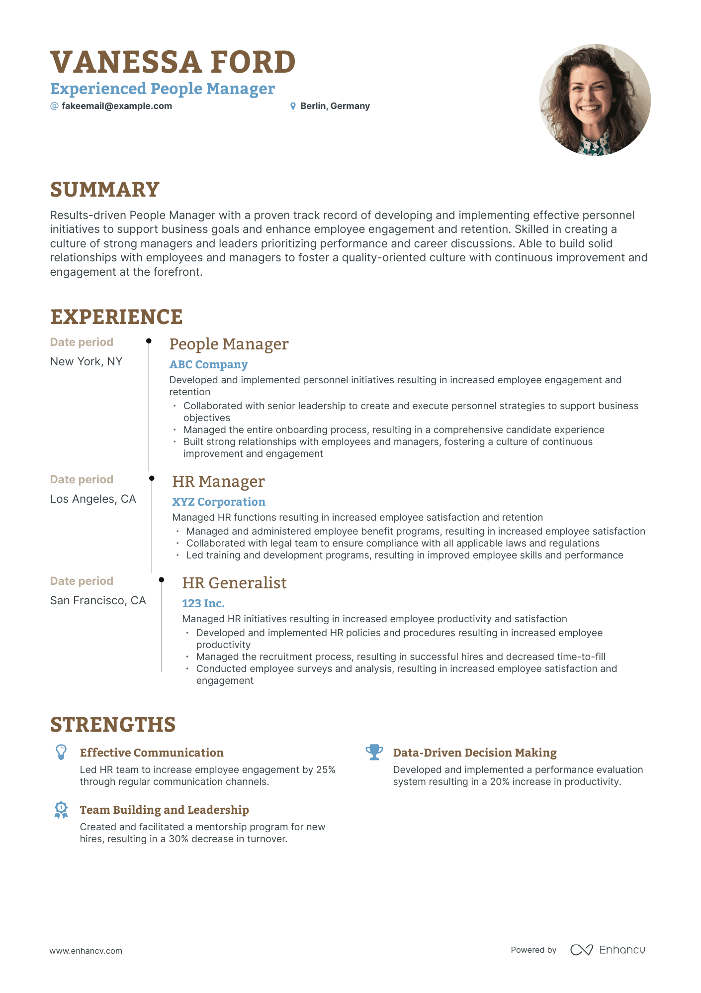 5 People Manager Resume Examples & Guide for 2024