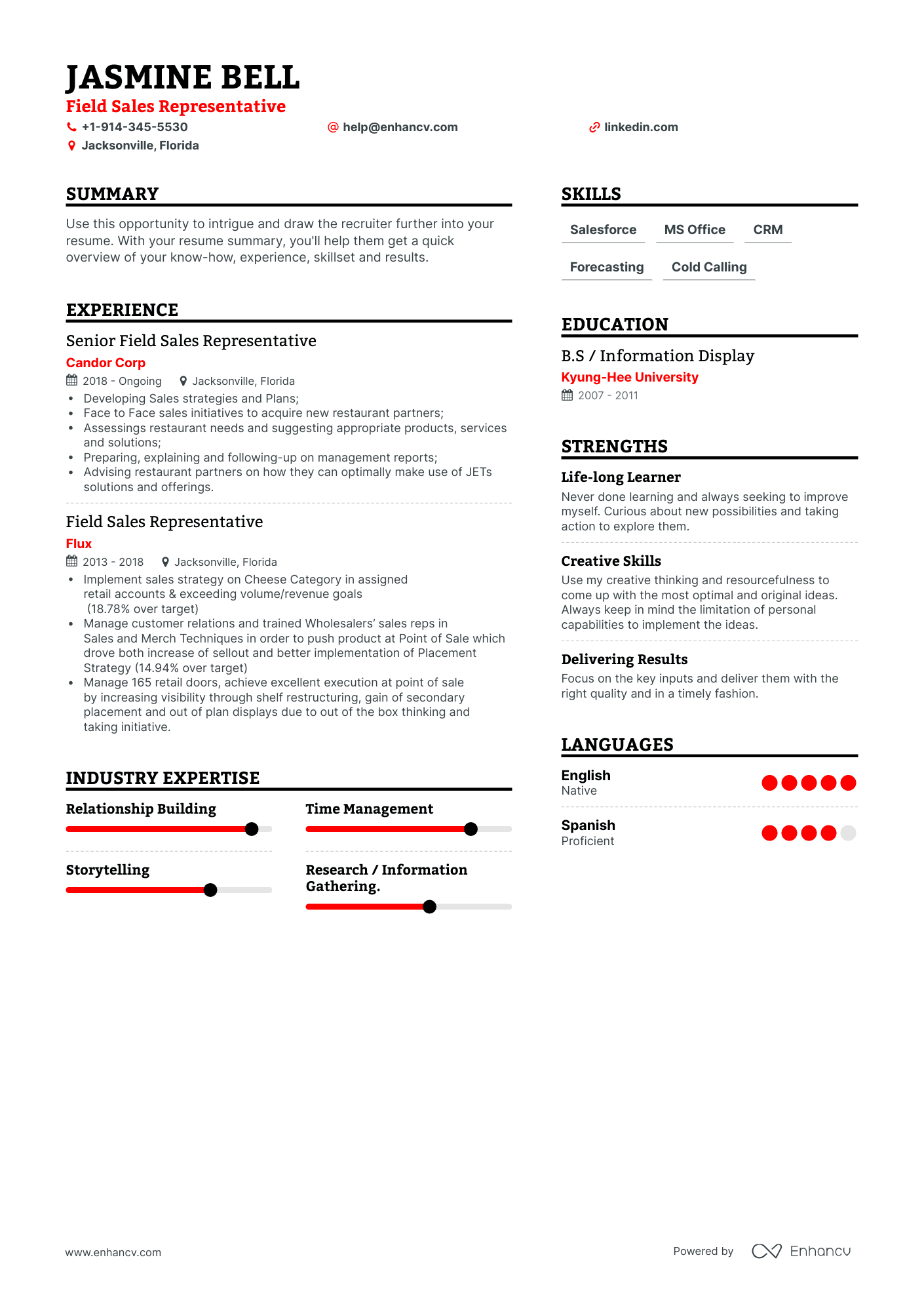 Field Sales Representative Resume Examples & Guide for 2023 (Layout ...