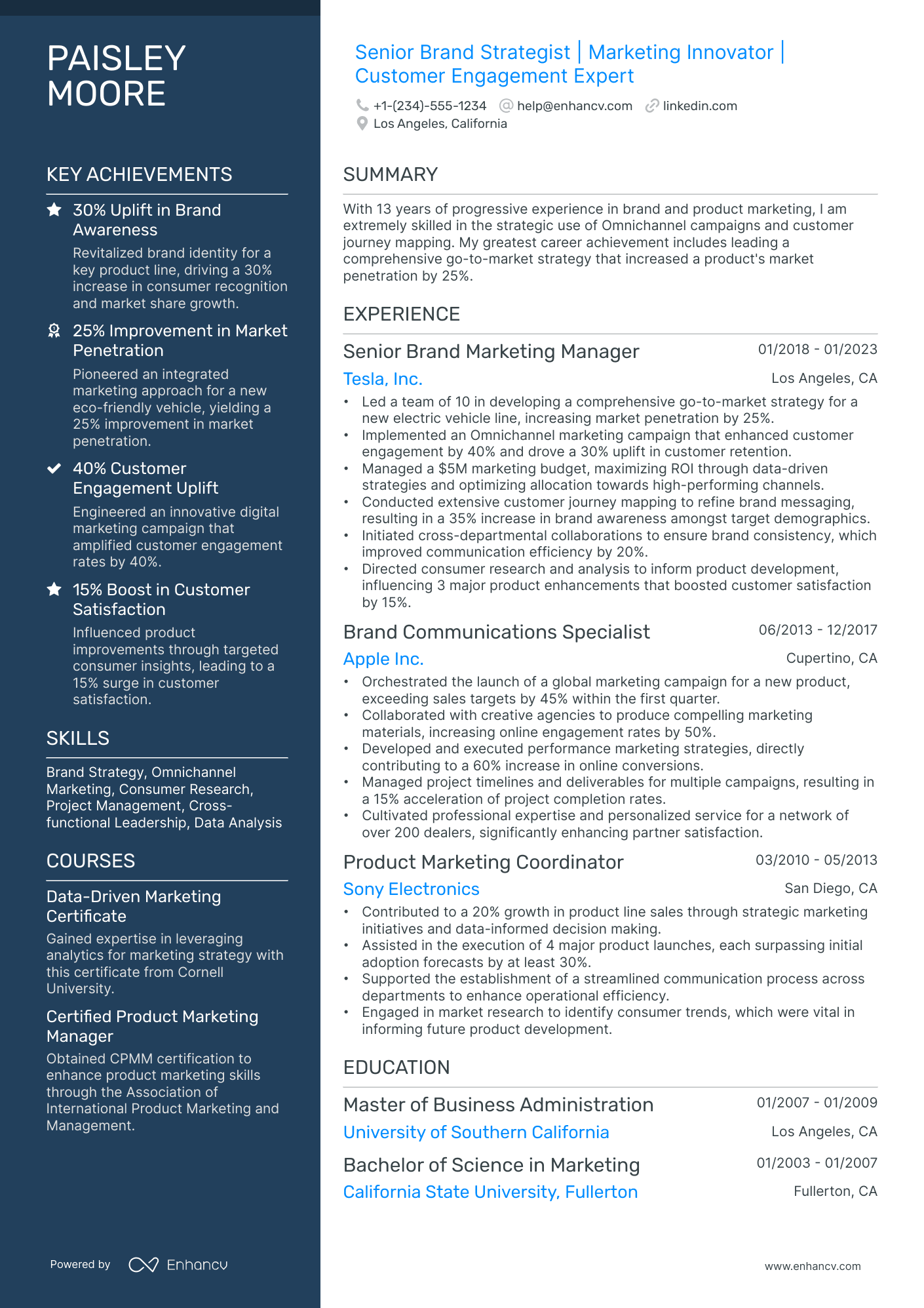 10 Brand Marketing Manager Resume Examples & Guide for 2026