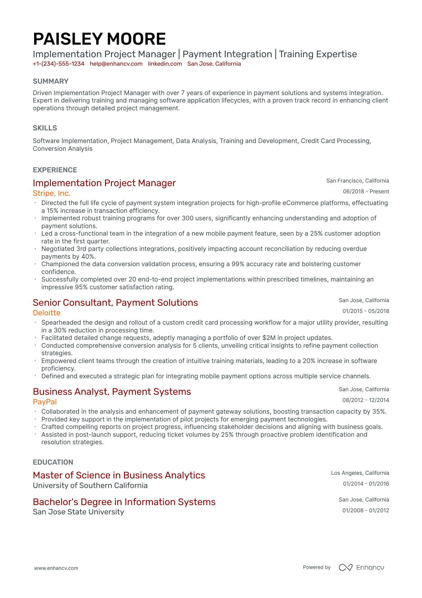 10 Implementation Project Manager Resume Examples & Guide for 2026