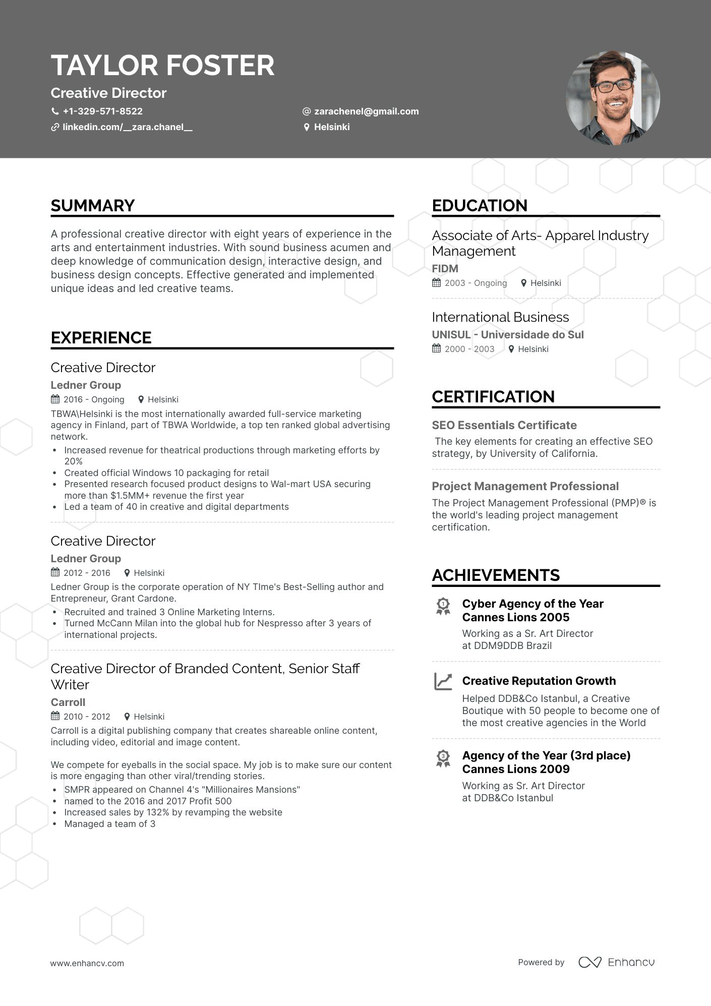 7 Creative Director Resume Examples & Guide for 2023